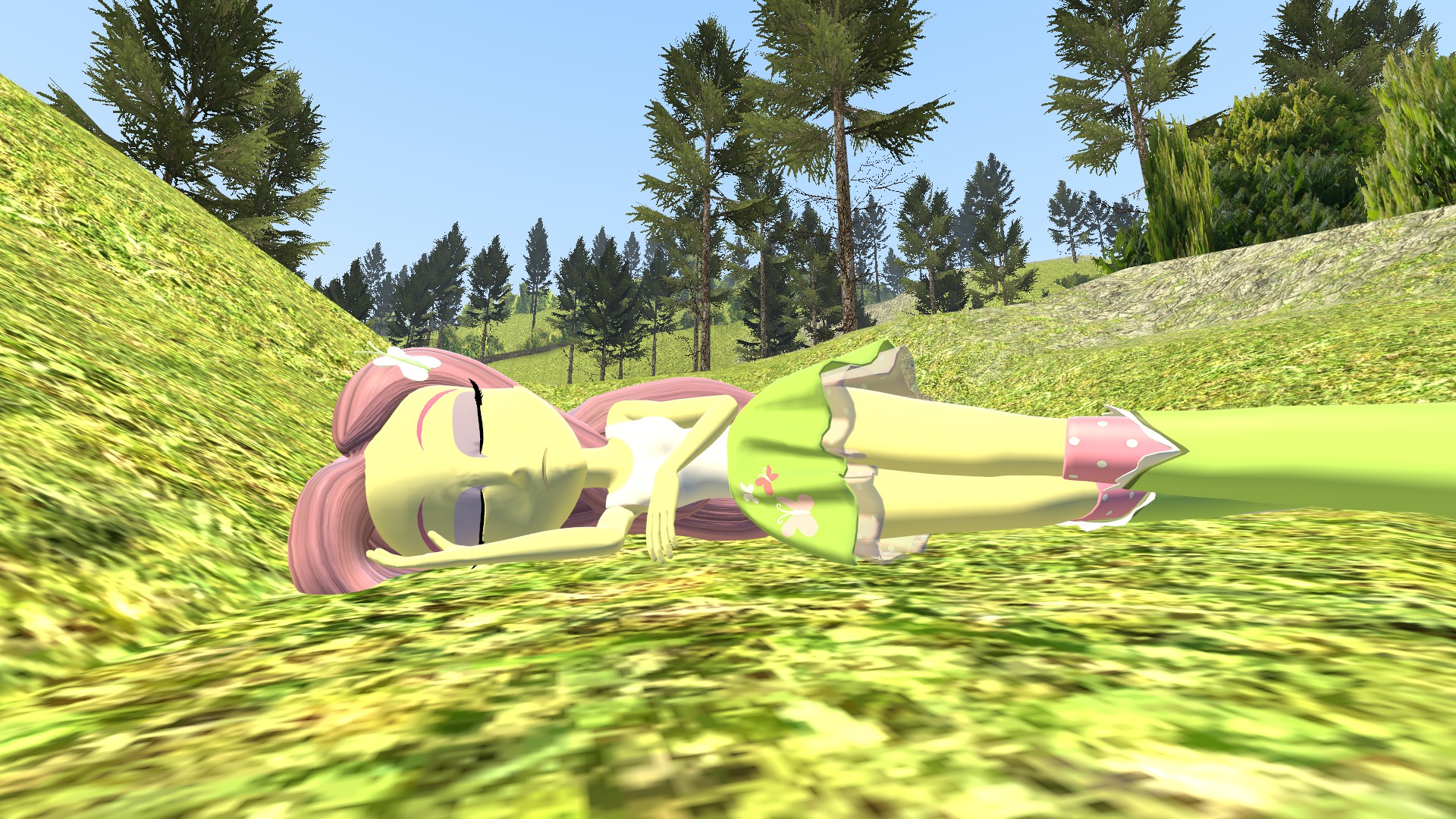 #3254887 - safe, artist:defeatedgirls, fluttershy, human, equestria ...