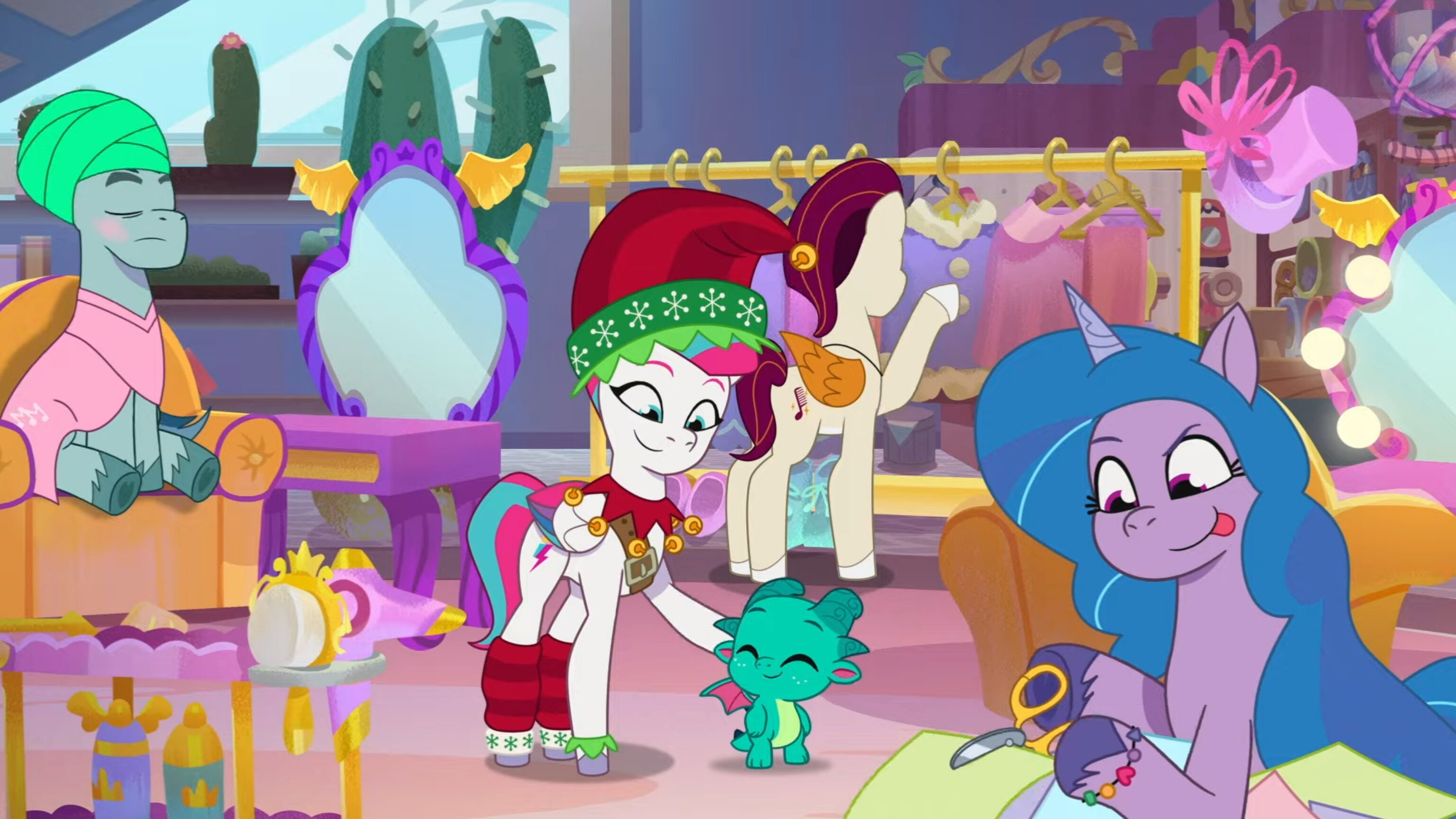 #3255797 - safe, screencap, izzy moonbow, rocky riff, rufus, sparky ...