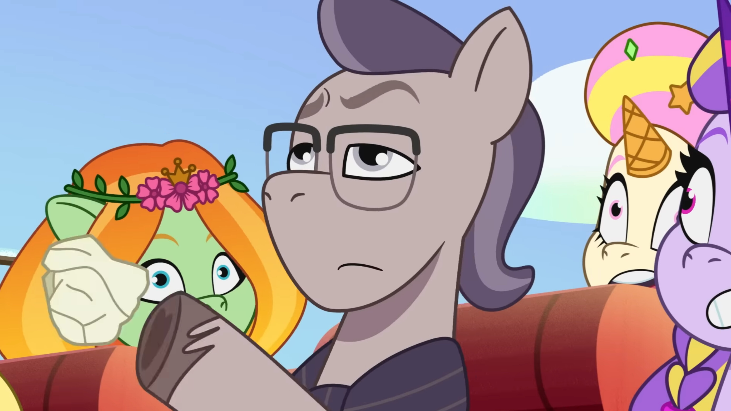 #3257098 - safe, screencap, posey bloom, earth pony, pony, unicorn ...