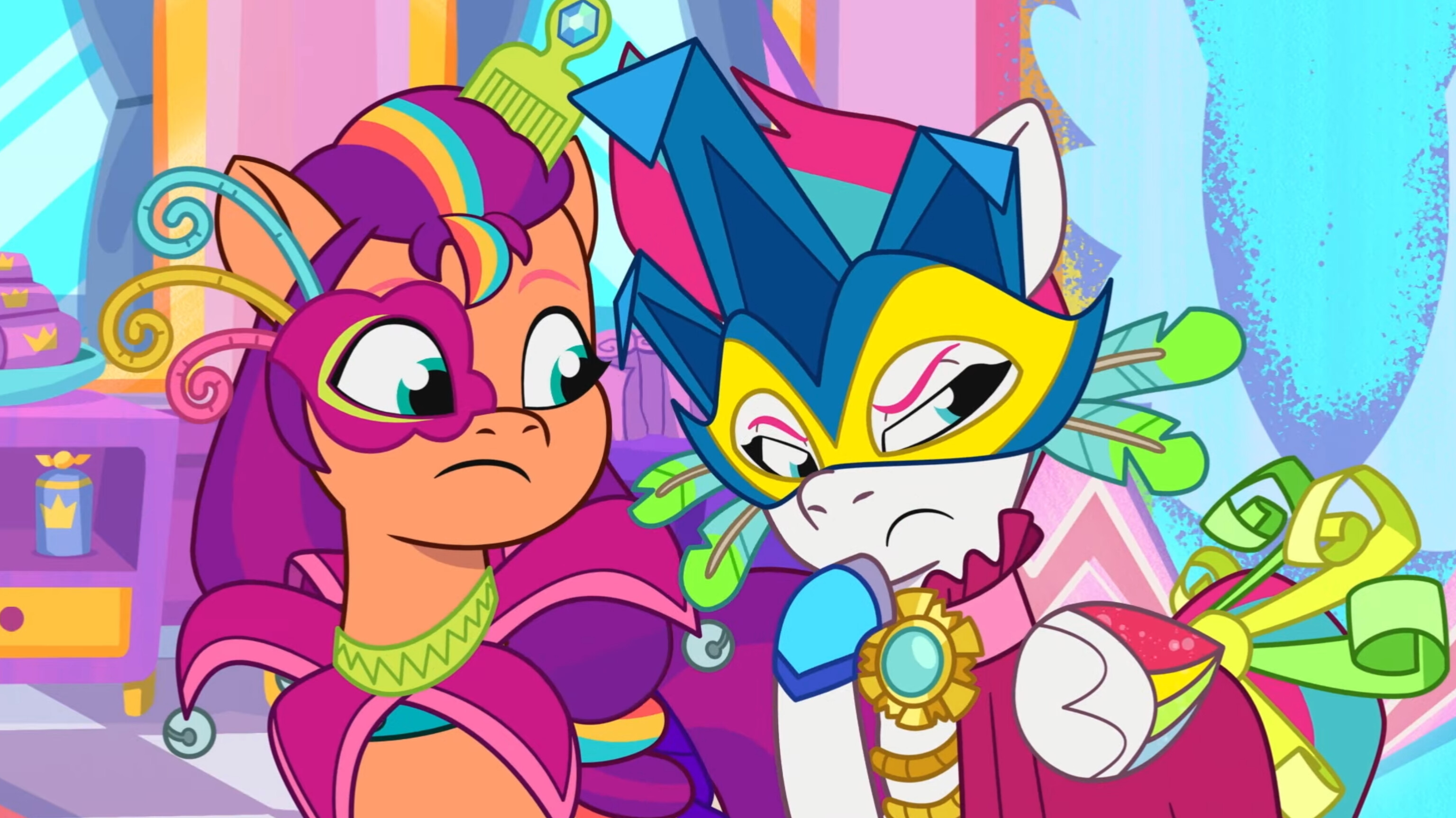 #3043692 - safe, screencap, sunny starscout, zipp storm, earth pony ...