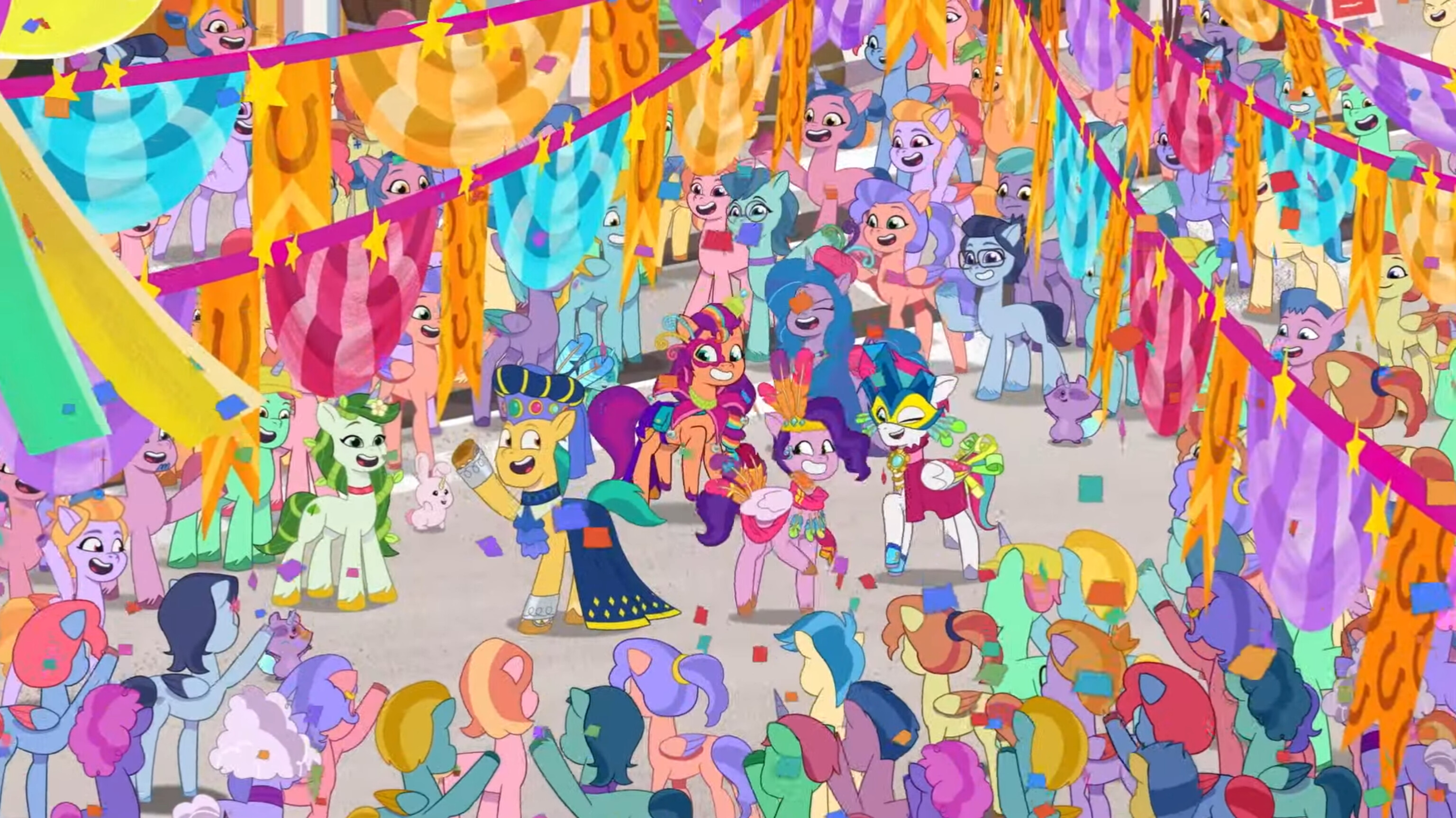 #3044757 - safe, screencap, autumn skies, cherry flyaway, cherry prancer, delightful trifle ...