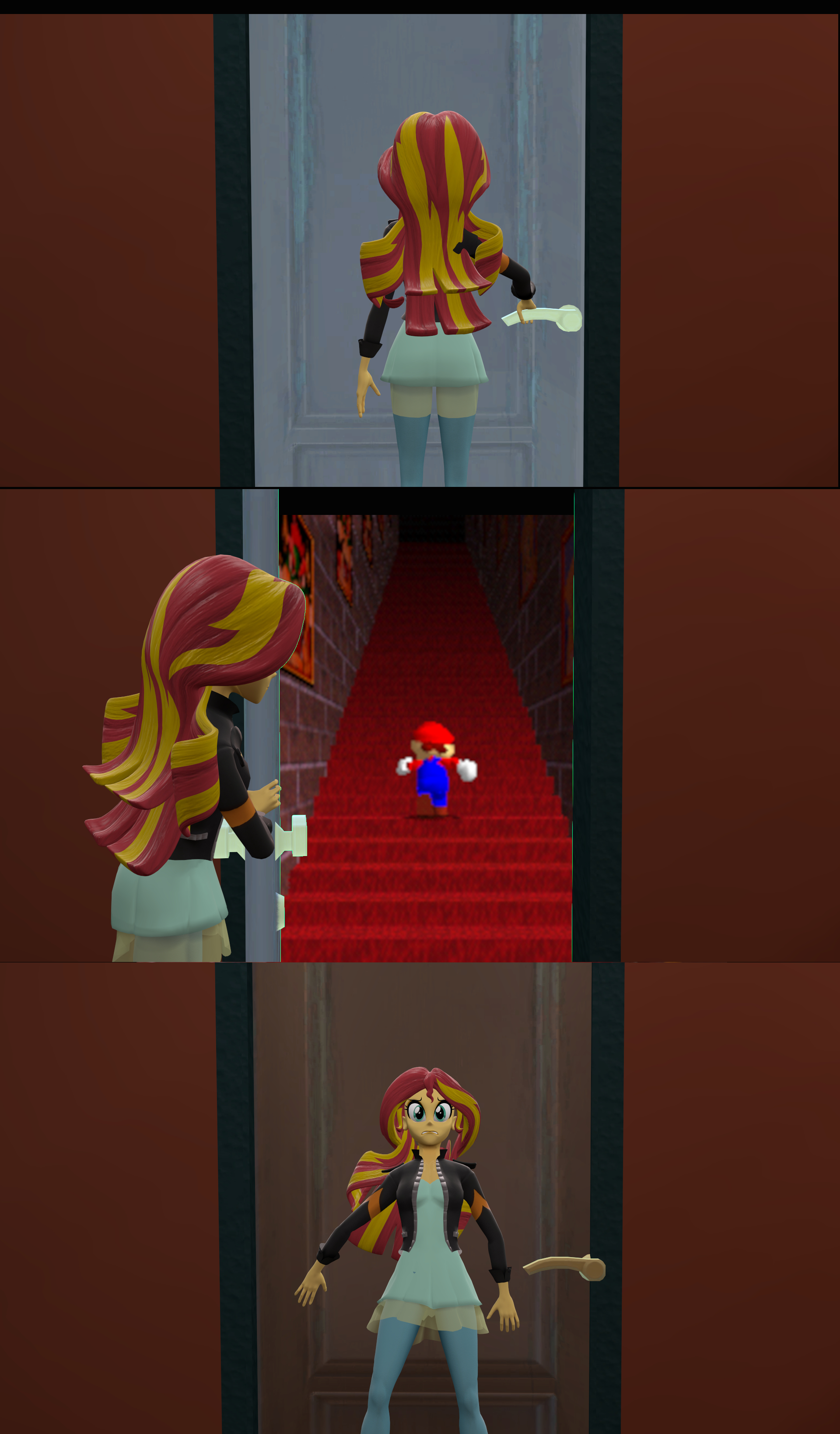 #3050218 - safe, sunset shimmer, human, equestria girls, 3d, clothes ...