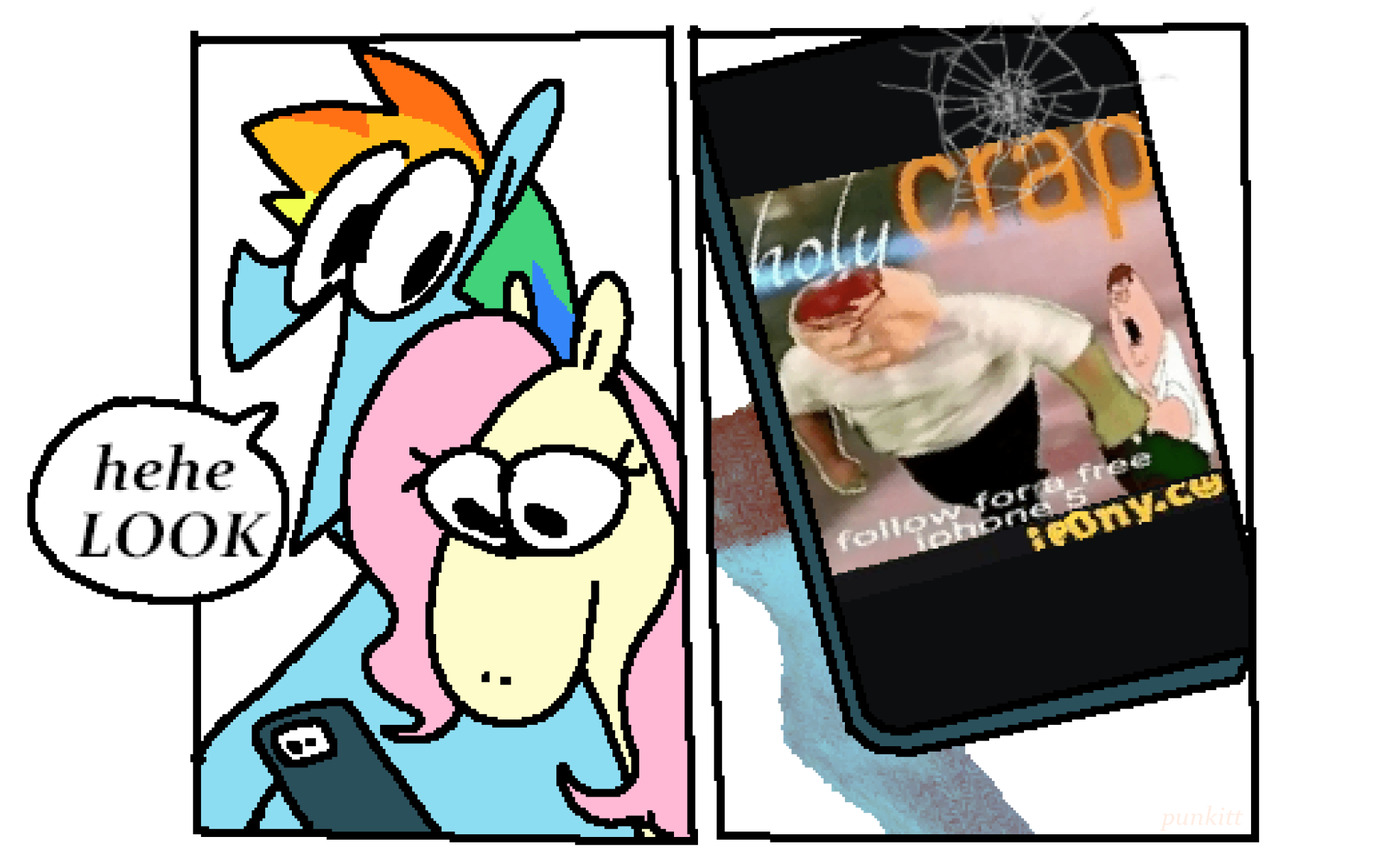 #3050849 - safe, artist:punkittdev, fluttershy, rainbow dash, pegasus ...