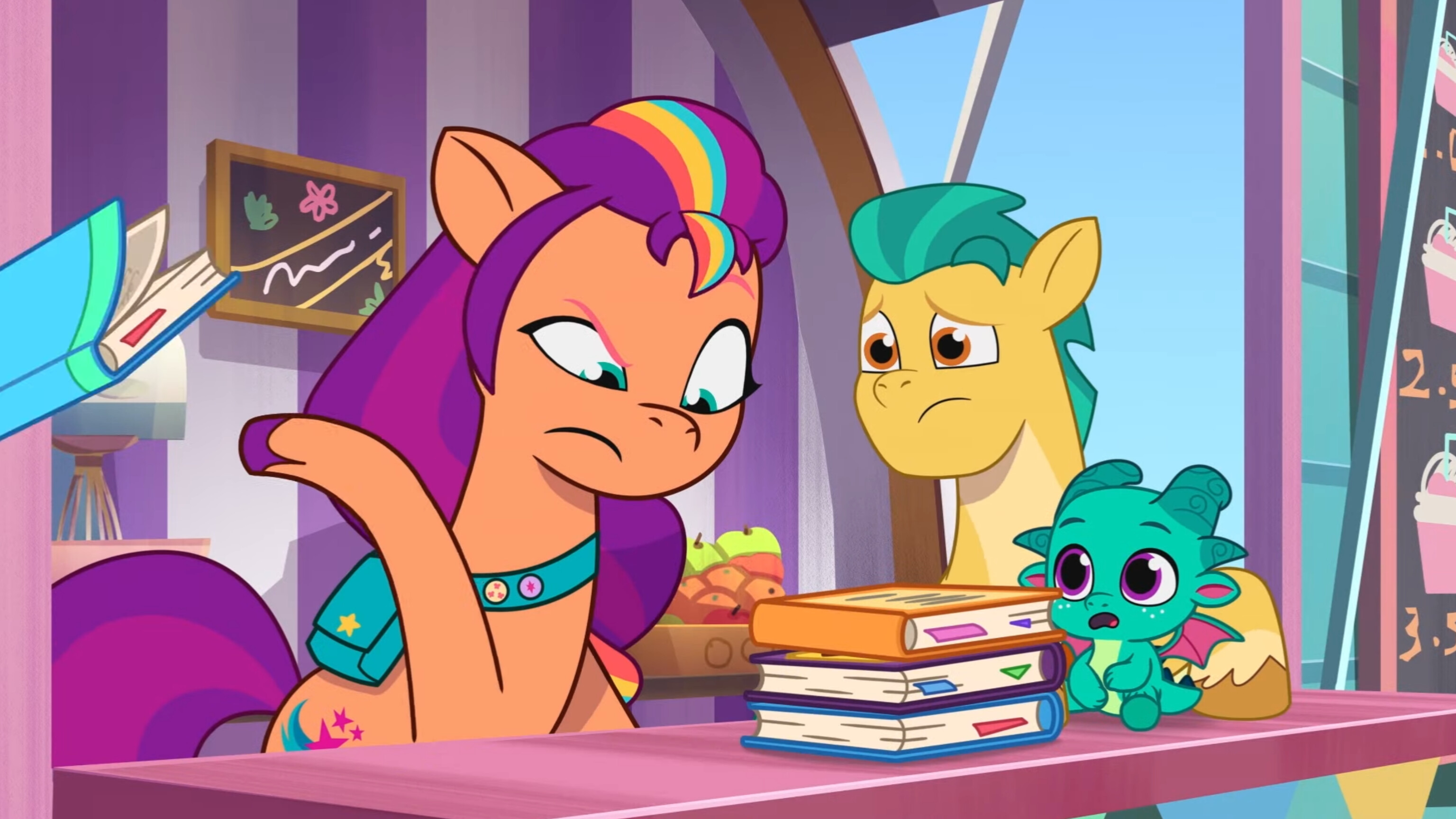 #3052088 - safe, screencap, hitch trailblazer, sparky sparkeroni, sunny ...