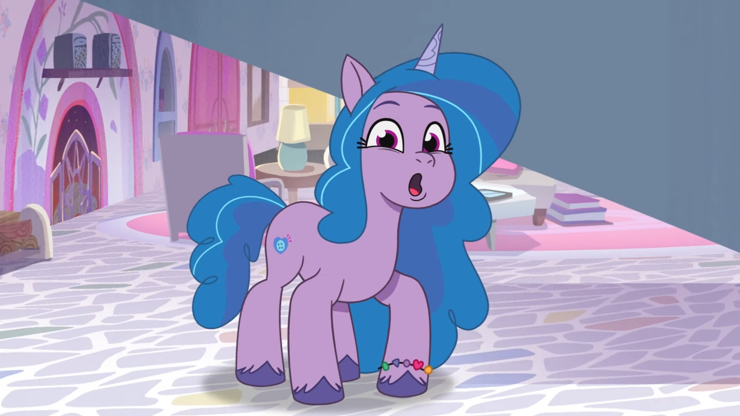 #3052127 - safe, screencap, izzy moonbow, pony, unicorn, g5, my little ...