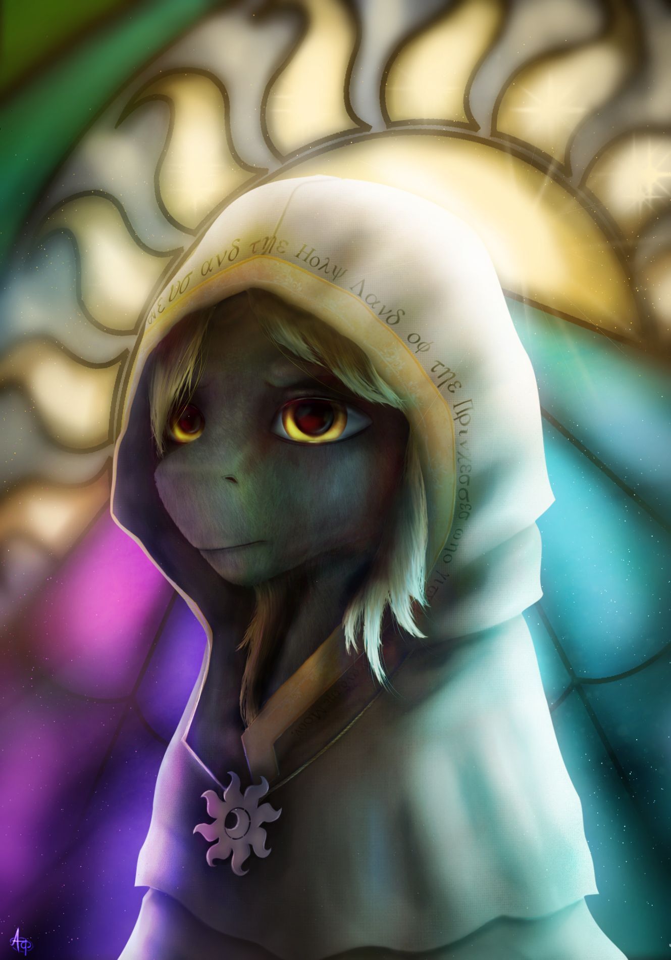 #3054918 - safe, artist:adept_fluttershy, oc, pony, male, praying ...