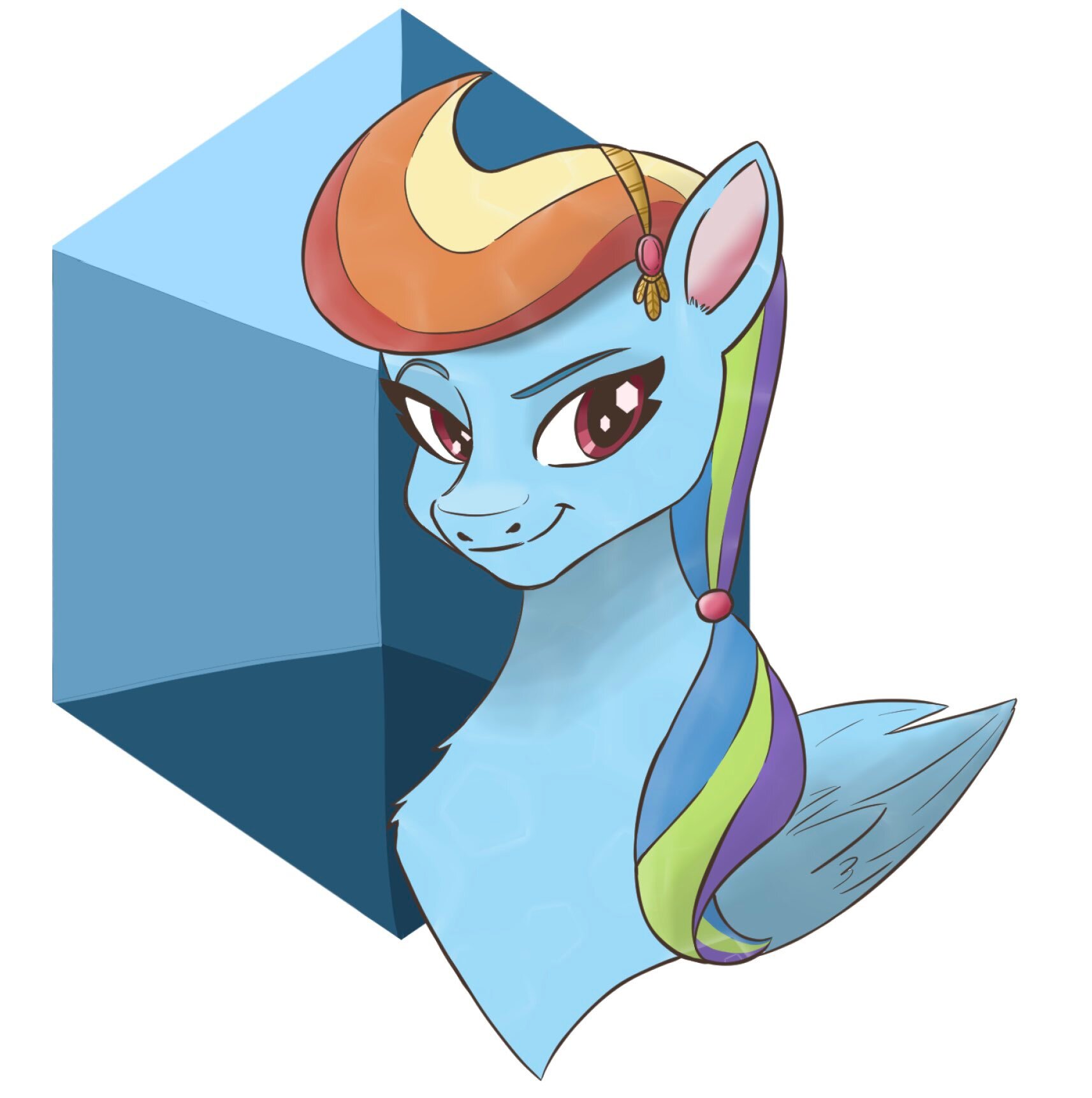 #3039062 - safe, artist:mayugraffiti, rainbow dash, pegasus, pony ...