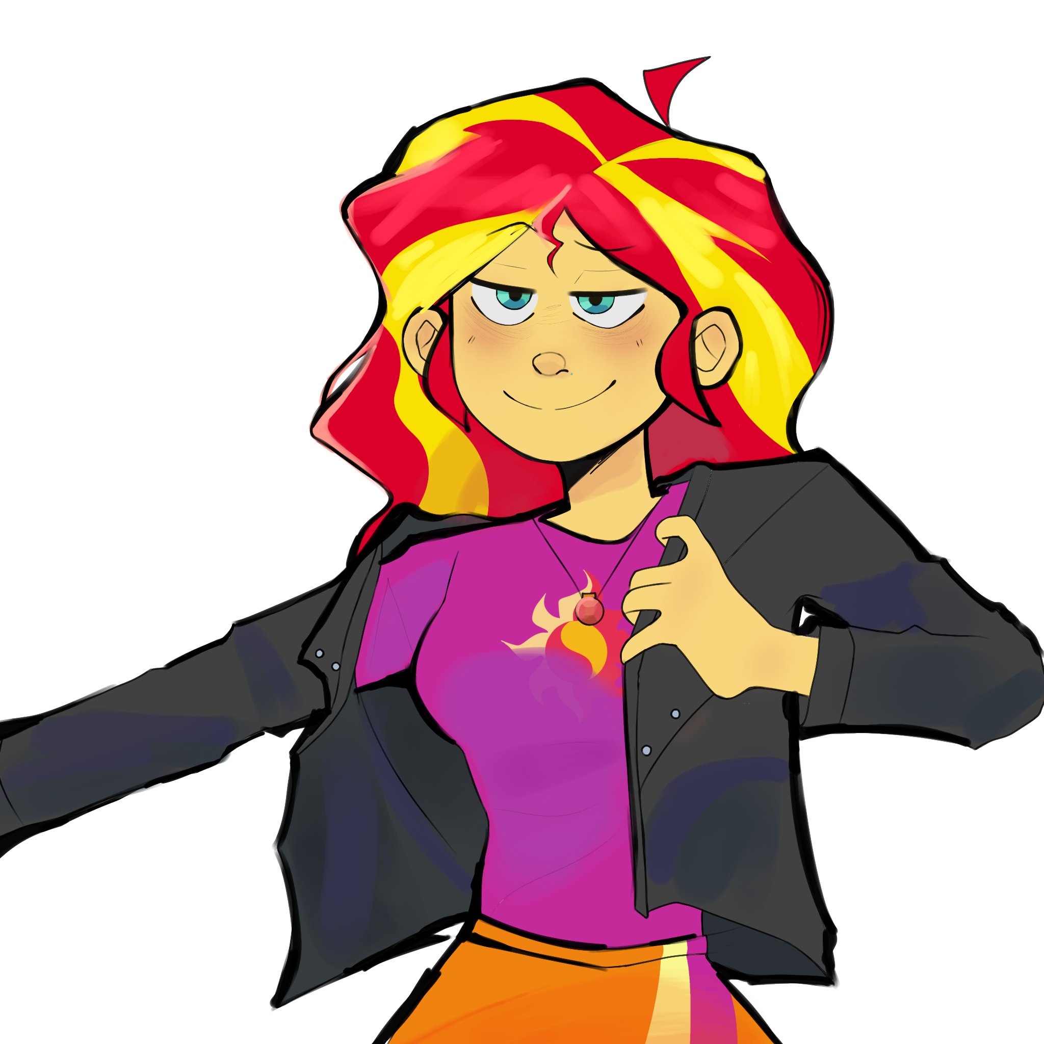 #3066910 - safe, artist:totop0llo, sunset shimmer, human, equestria ...