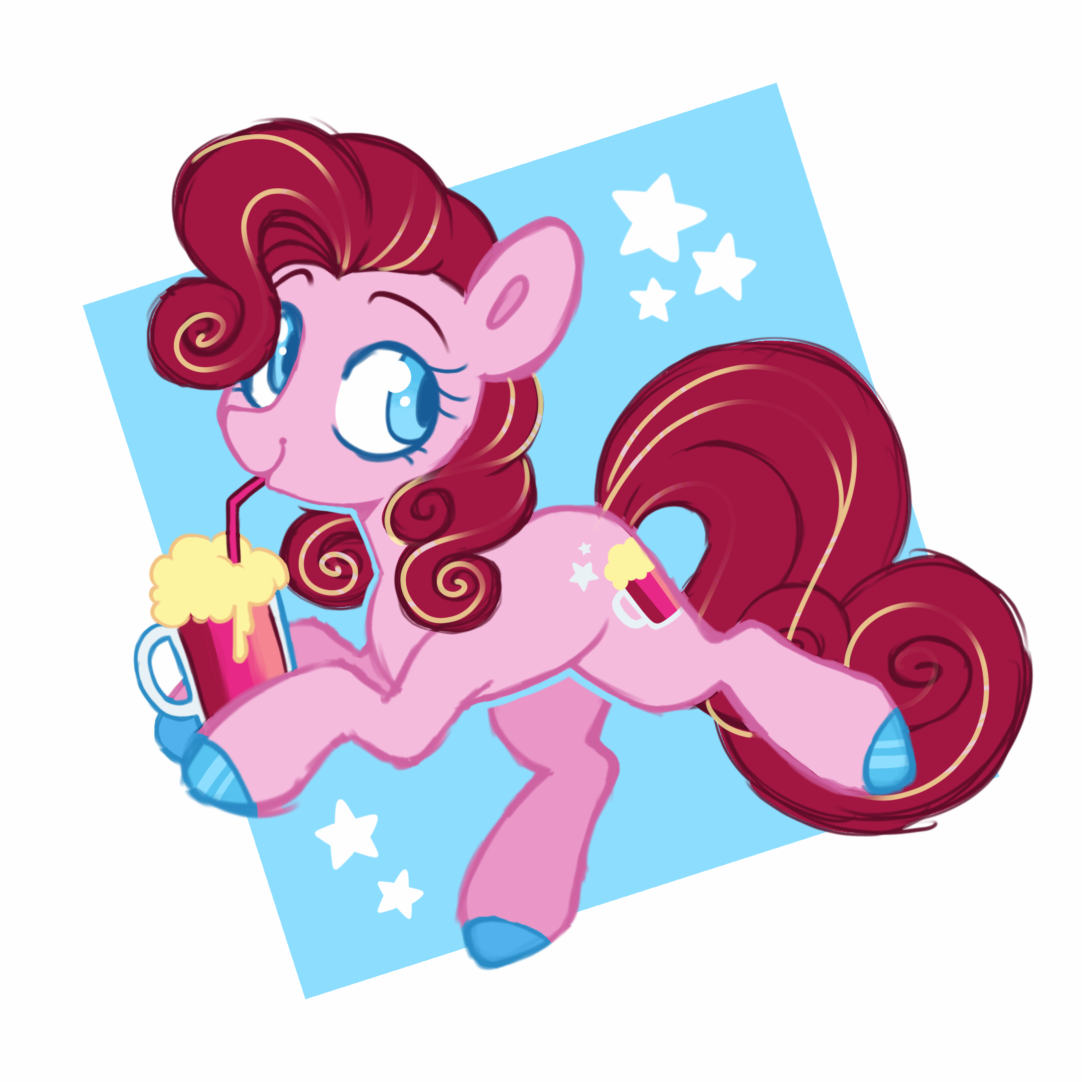 #3069958 - safe, artist:glowfangs, soda float, pony, g3, g4, g3 to g4 ...