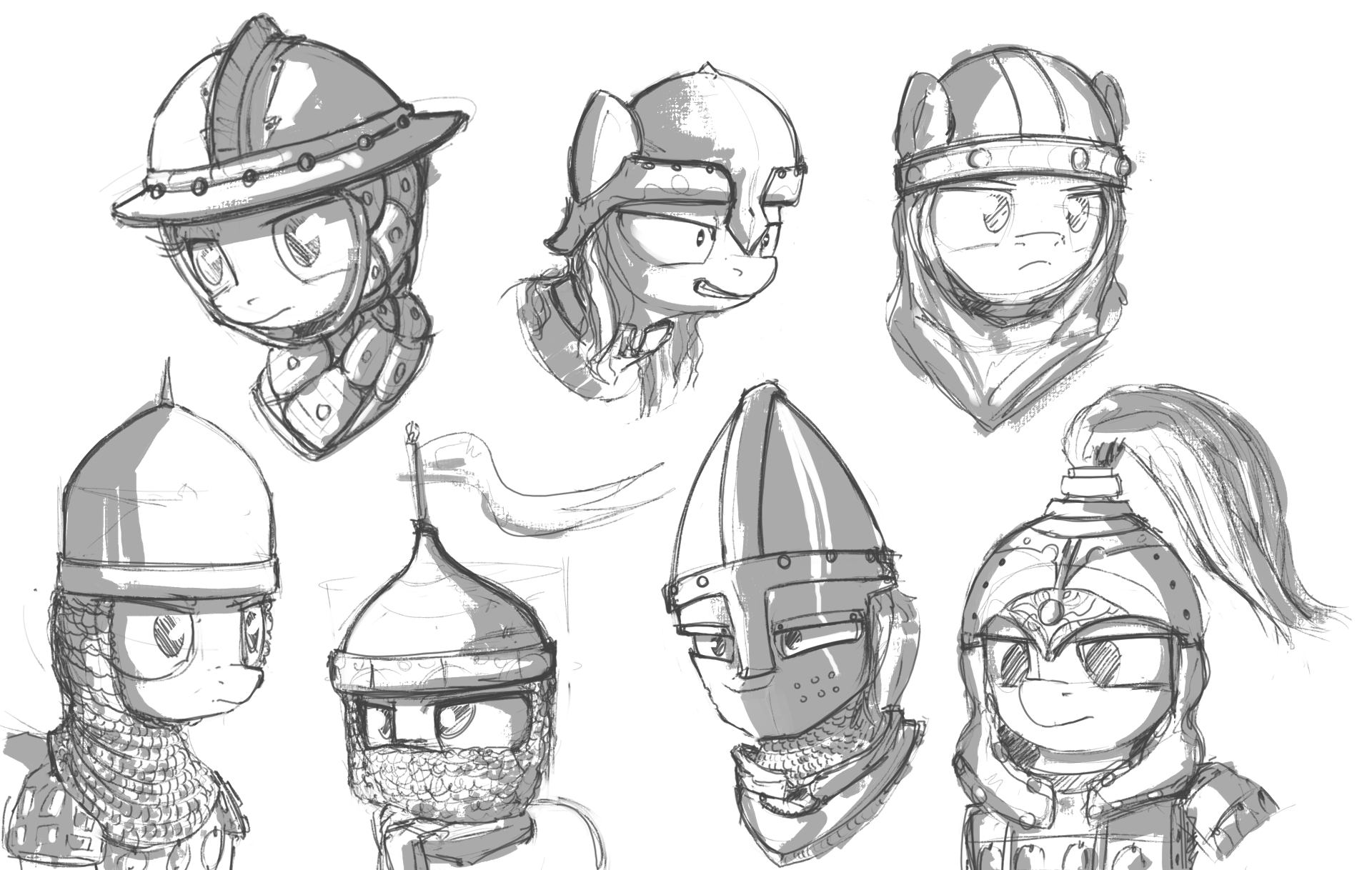 #3072614 - safe, artist:uteuk, pony, angry, armor, doodle, face mask ...