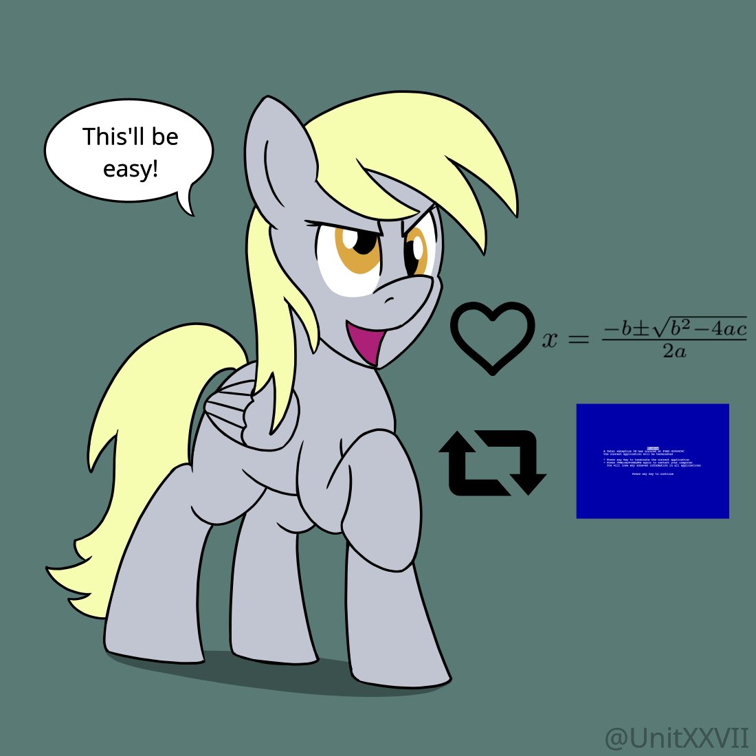 #3056663 - safe, artist:unitxxvii, derpy hooves, pegasus, pony, g4 ...