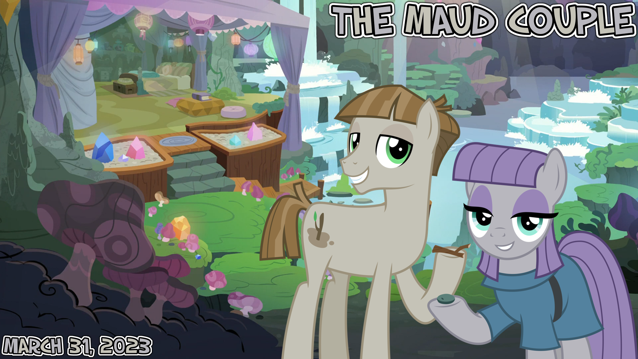 #3073945 - safe, artist:jhayarr23, artist:not-yet-a-brony, boulder (g4), maud pie, mudbriar ...