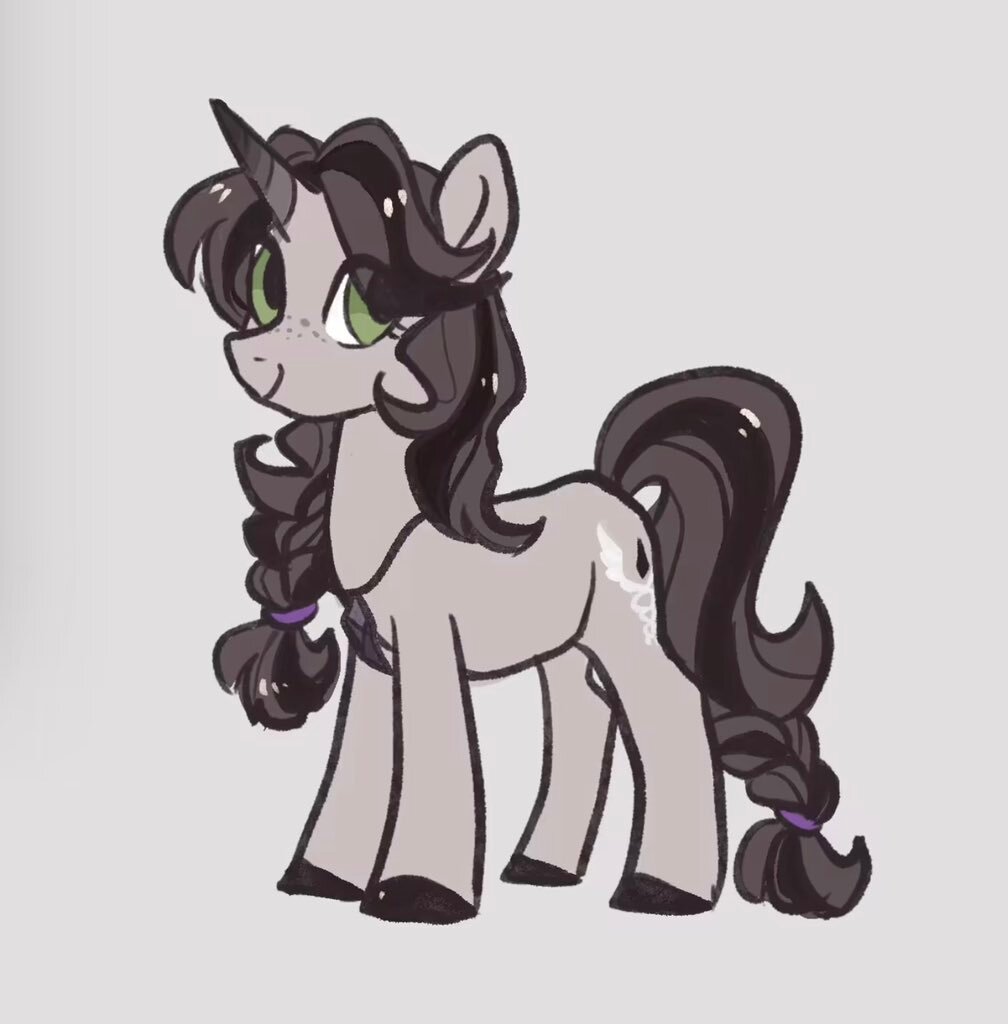 #3076804 - safe, artist:raindrophalo, oc, oc only, oc:raindrop halo, pony, unicorn, female, gray ...