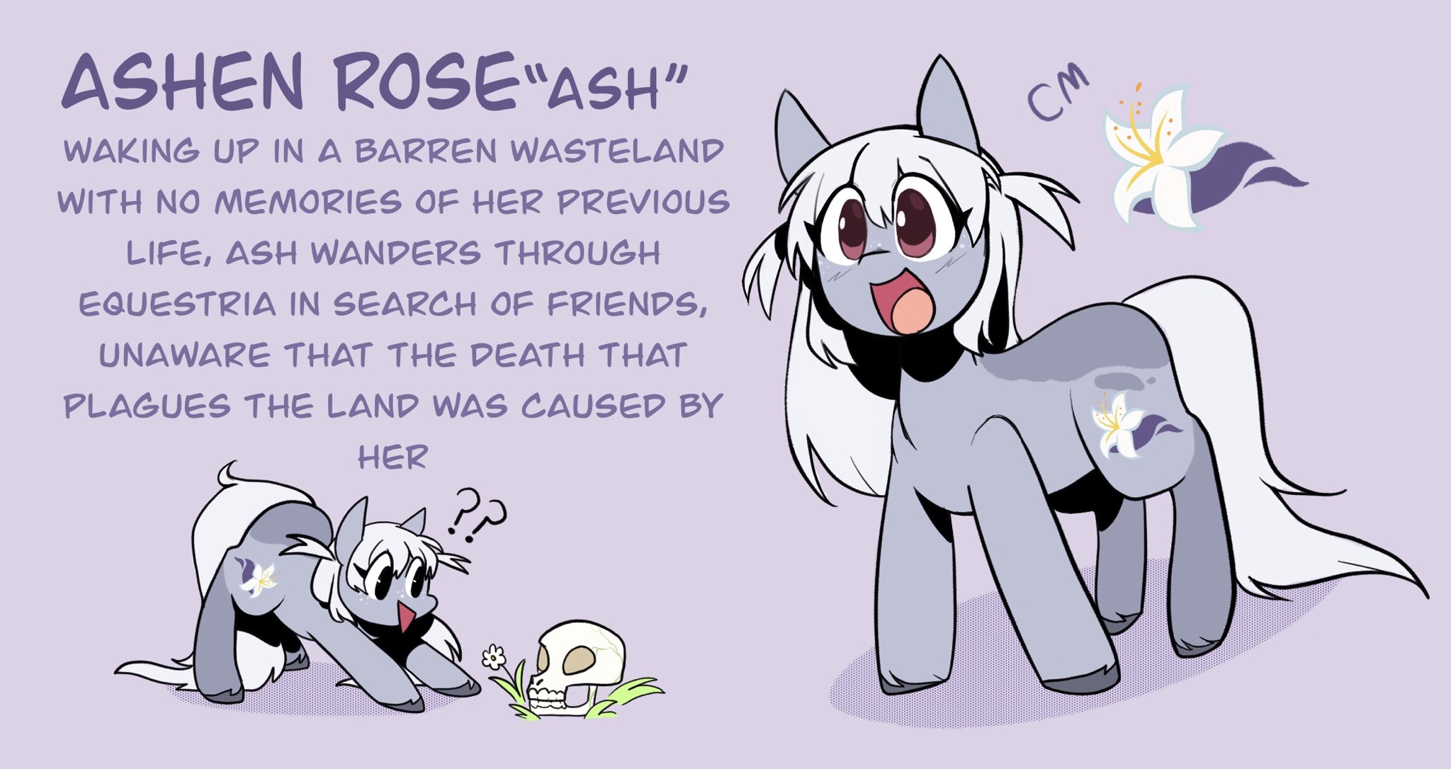 #3109988 - safe, artist:melodymelanchol, oc, oc only, oc:ashen rose ...