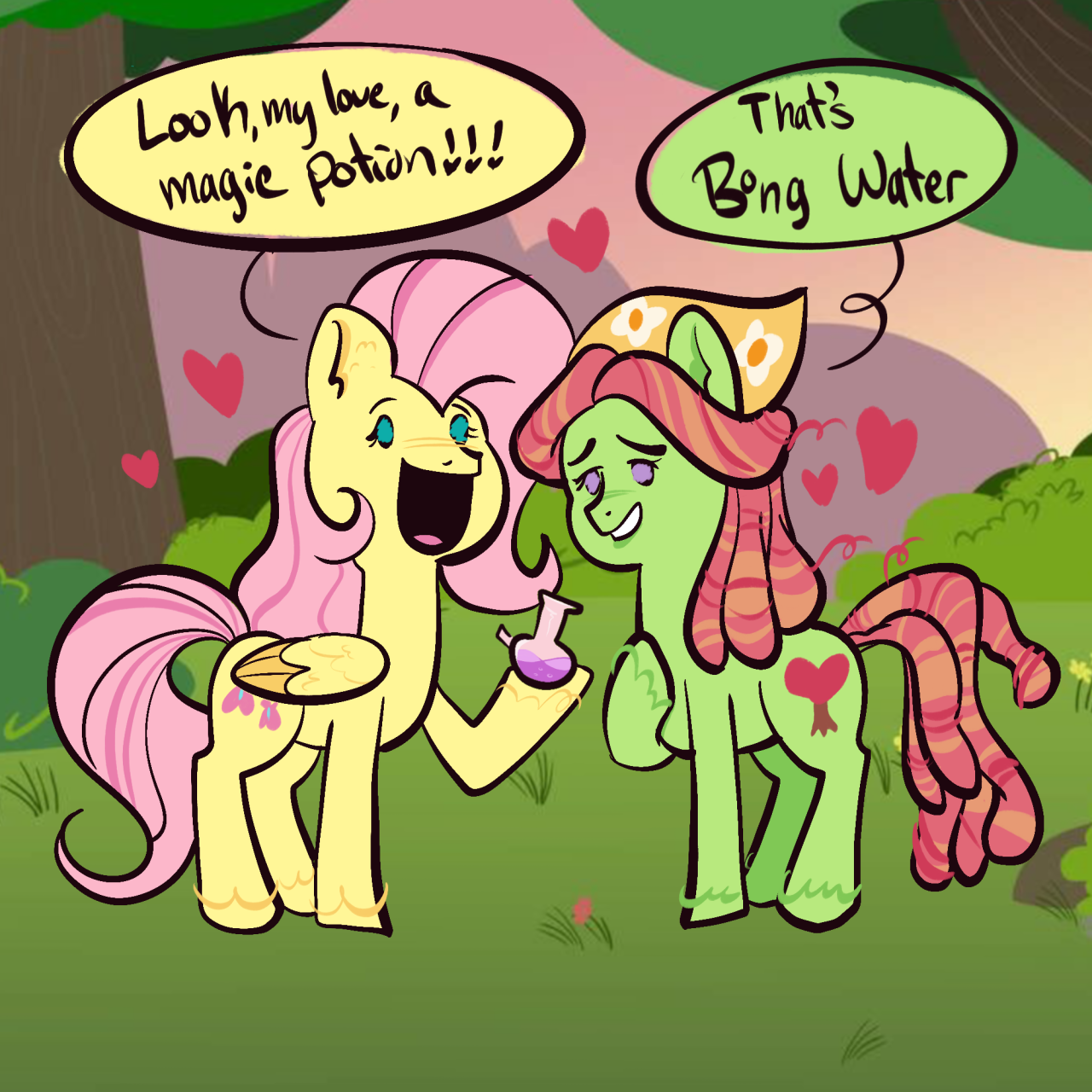 #3081311 - safe, artist:carconutty, fluttershy, tree hugger, earth pony ...