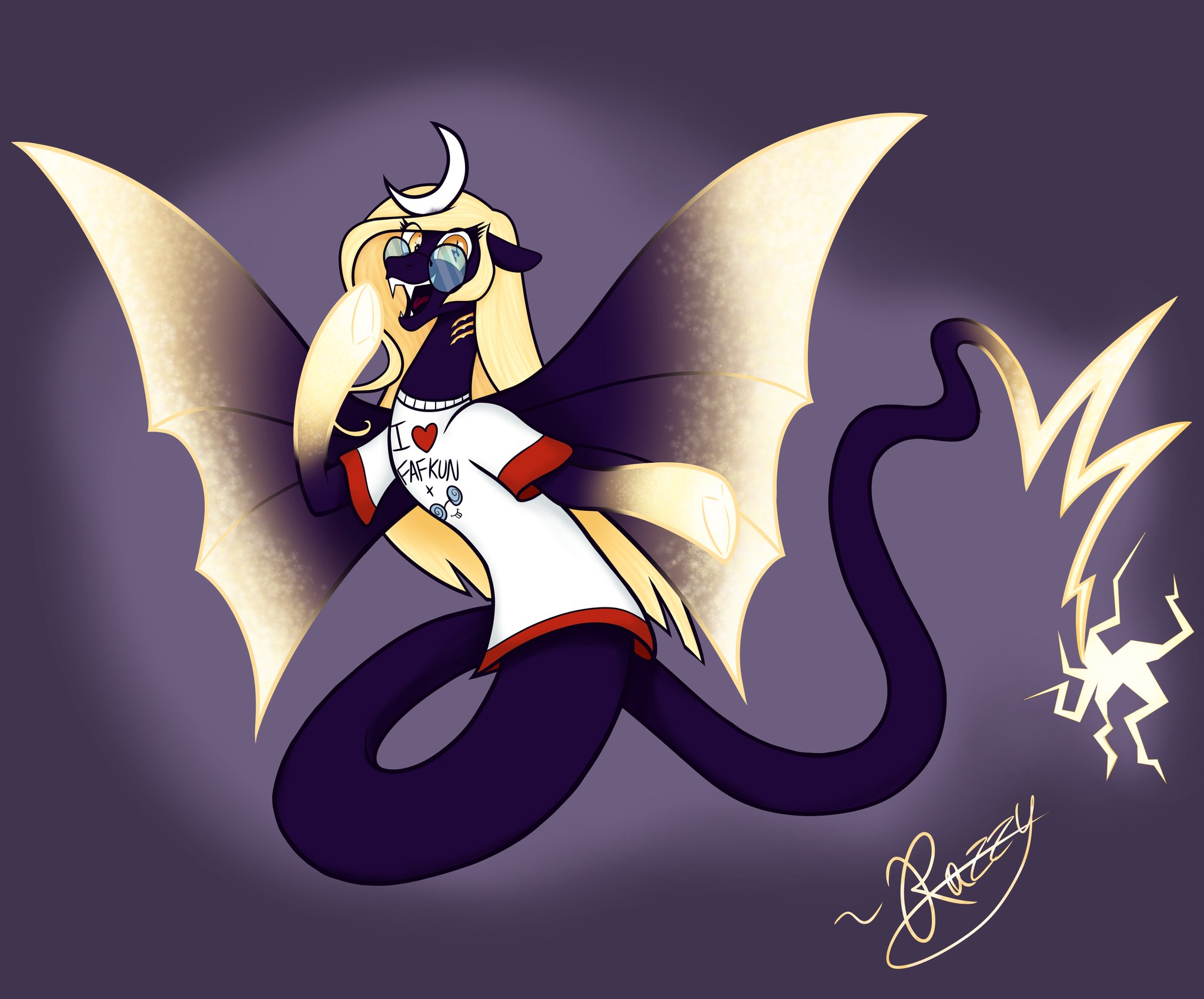 #3110666 - safe, artist:razzy, oc, oc only, oc:cresent ray, lamia, original species, clothes ...