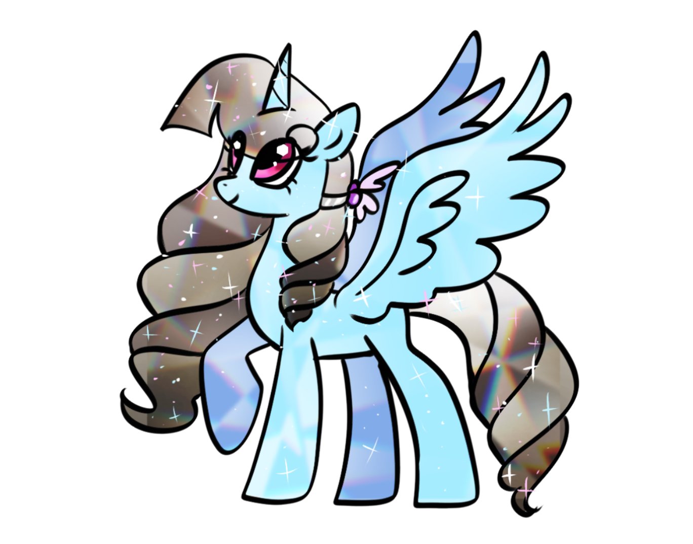 #3113240 - safe, artist:petaltwinkle, oc, oc only, alicorn, crystal pony, pony, alicorn oc ...