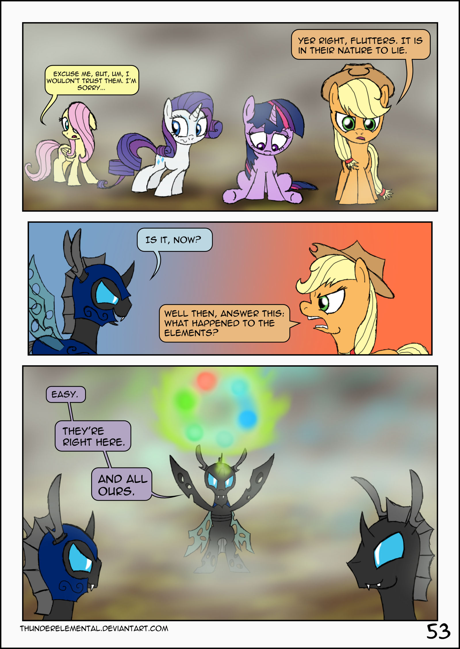 #3114561 - safe, artist:thunderelemental, applejack, fluttershy ...