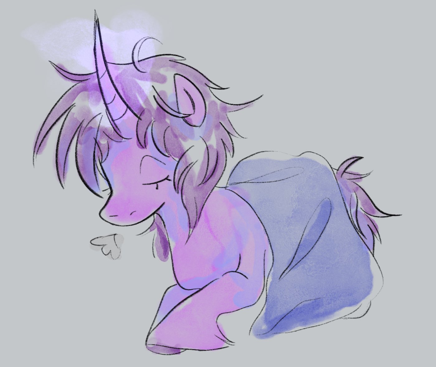 #3084617 - safe, artist:rennynation, oc, oc only, pony, unicorn, female, gray background, horn ...