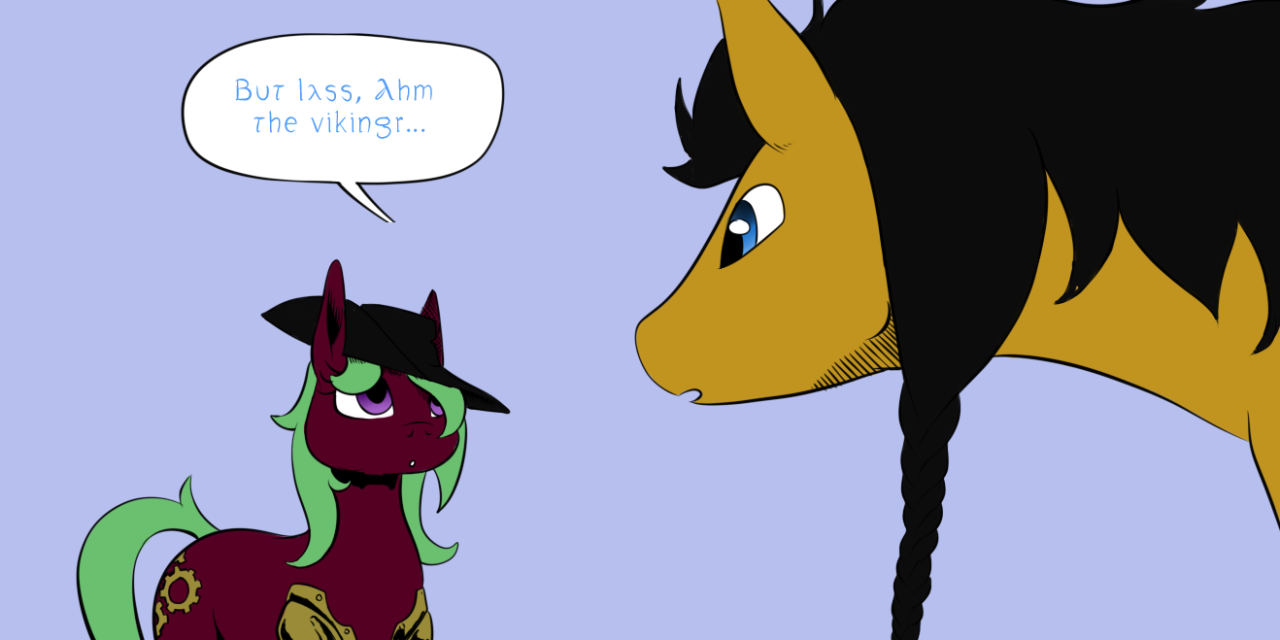 #3084836 - safe, artist:darkhestur, oc, oc:dark, oc:golden gear, earth ...