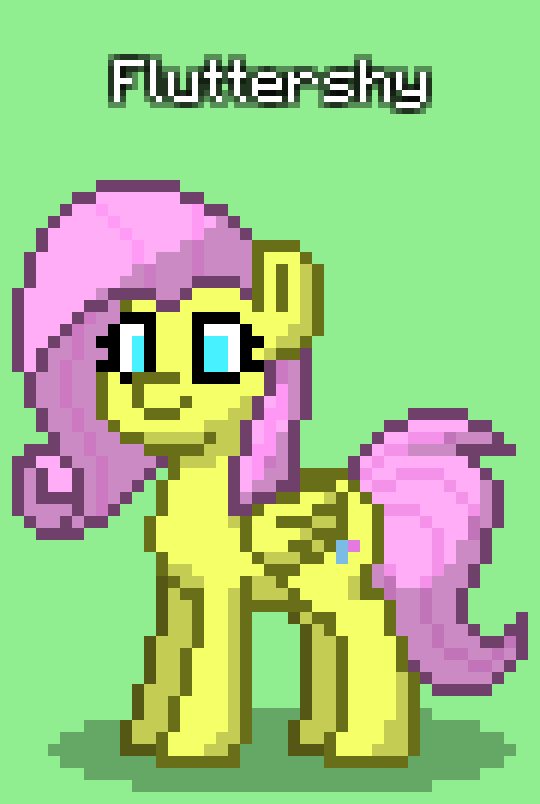 #3086706 - safe, fluttershy, pegasus, pony, pony town, green background ...