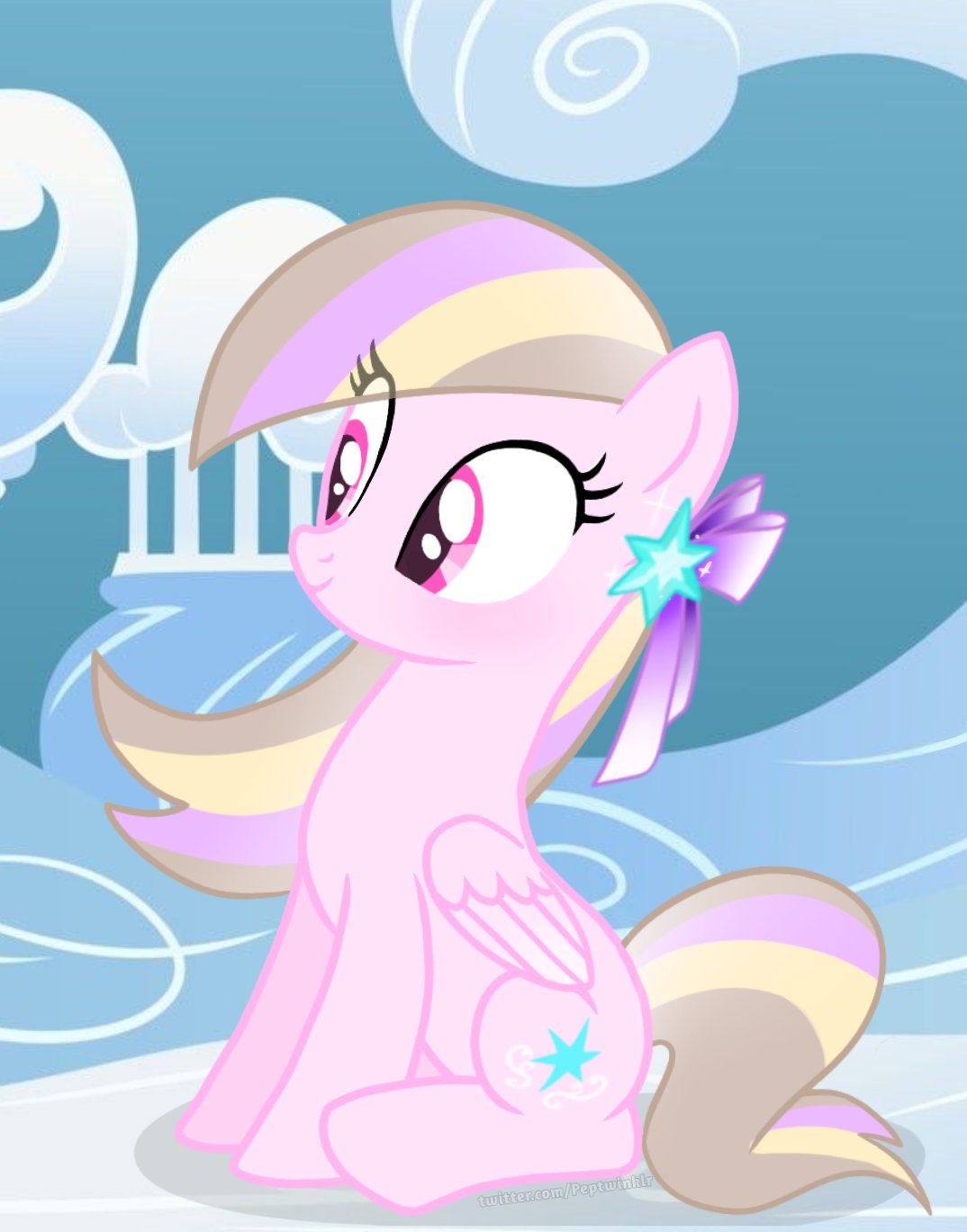 #3088227 - safe, artist:petaltwinkle, oc, oc only, oc:petal twinkle, pegasus, pony, solo ...