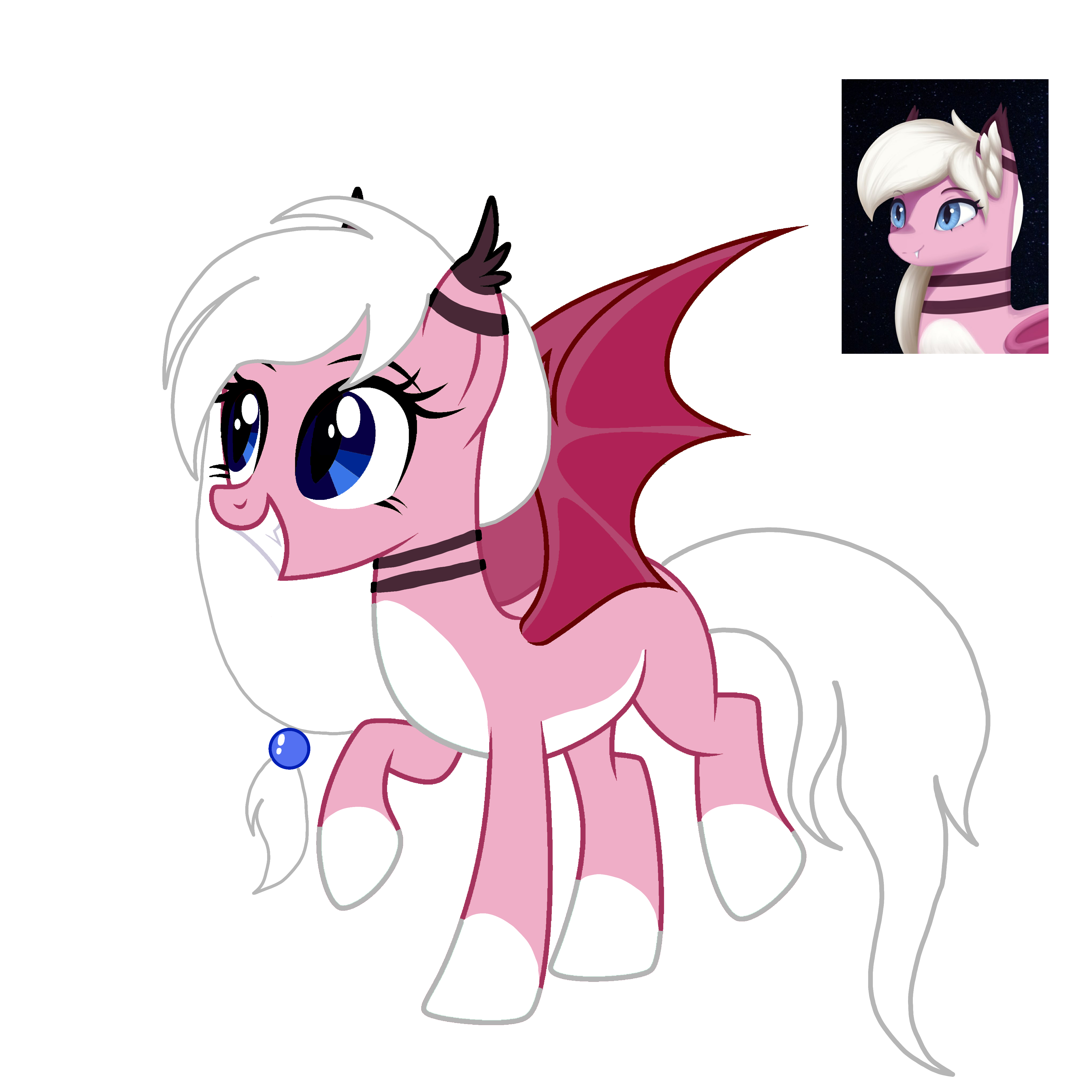 #3090103 - safe, artist:foxyfell1337, oc, bat pony, pony, g4, absurd ...