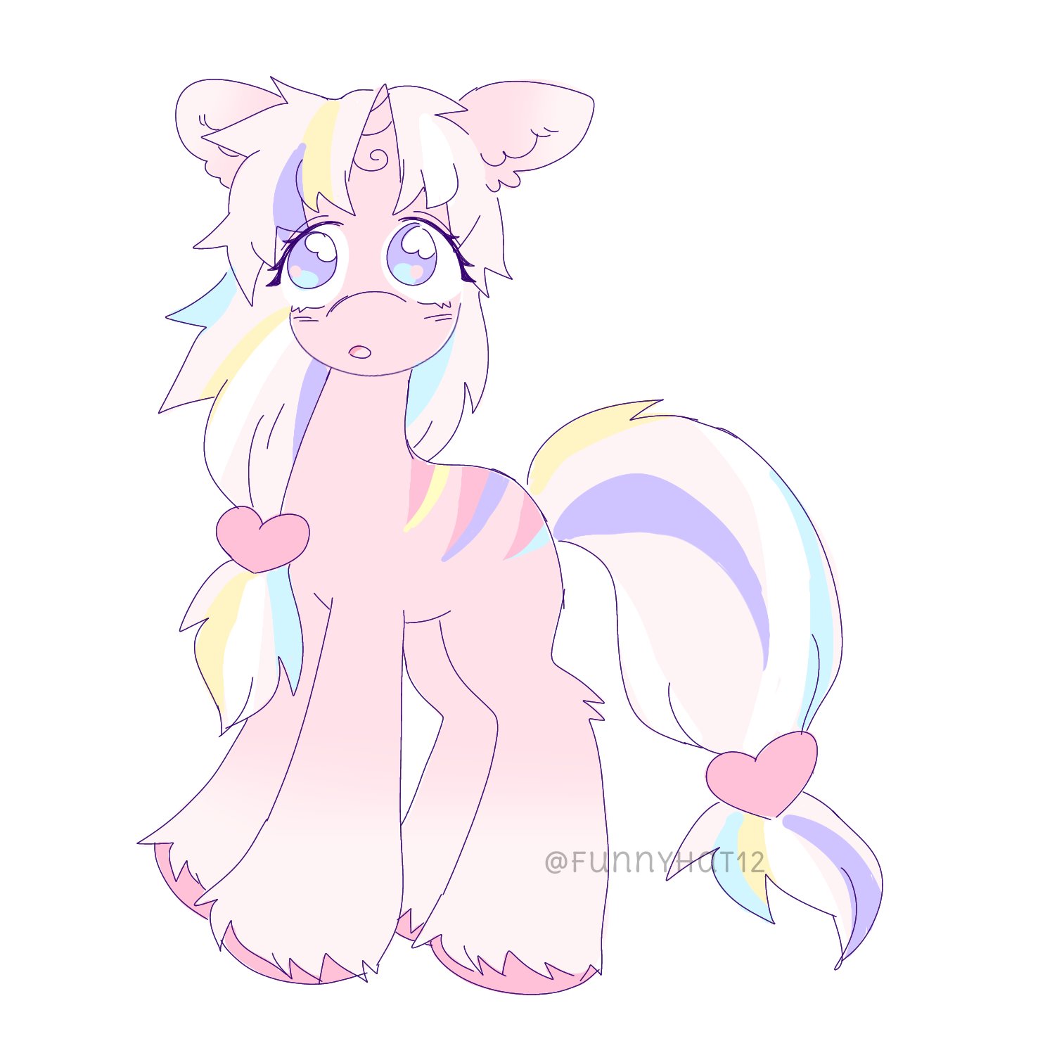 #3090228 - safe, artist:funnyhat12, oc, oc only, pony, unicorn, adoptable, simple background ...