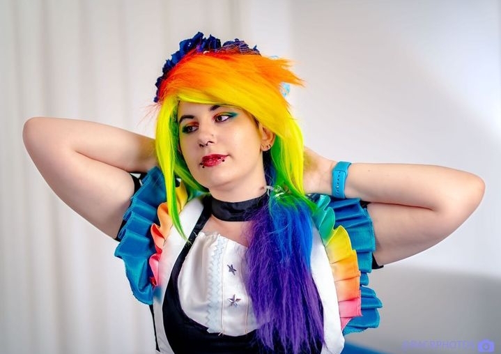 #3091532 - safe, rainbow dash, human, clothes, cosplay, costume, irl ...