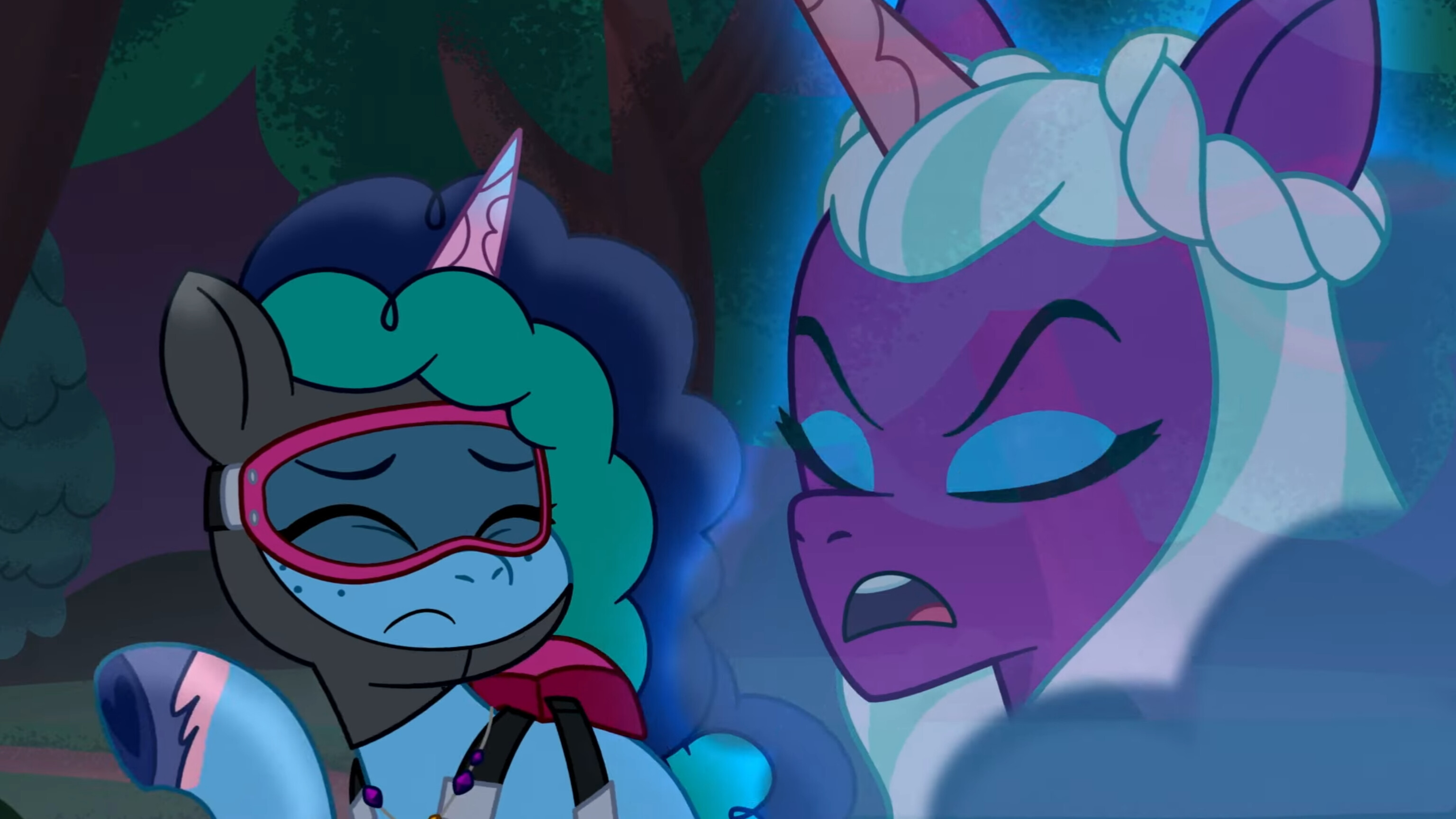 #3094435 - safe, screencap, misty brightdawn, opaline arcana, alicorn, pony, unicorn, g5 ...