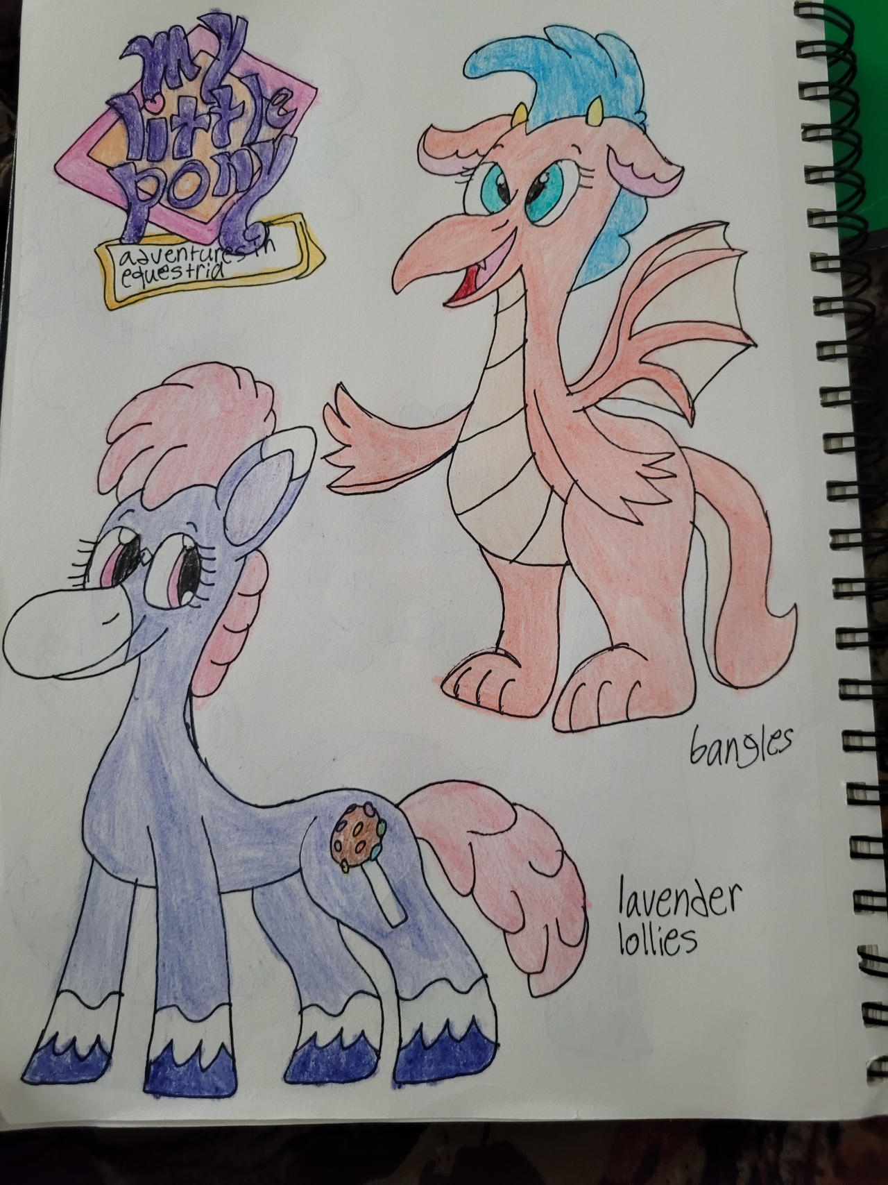 #3101857 - safe, artist:mintwhistle, oc, oc only, oc:bangles, oc:lavender lollies, dragon, earth ...