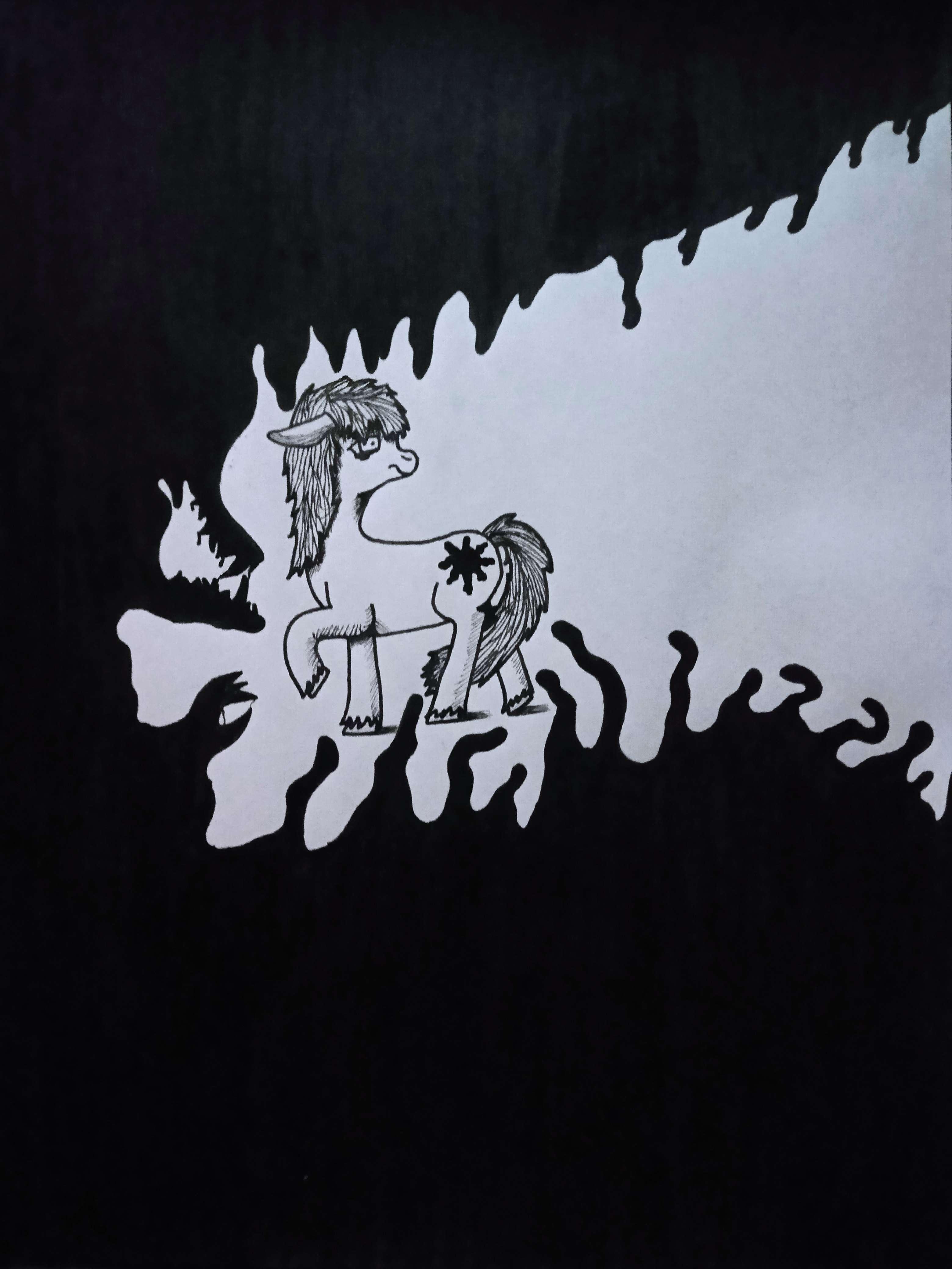 #3102013 - safe, earth pony, pony, ink, ink drawing, palindrome get ...