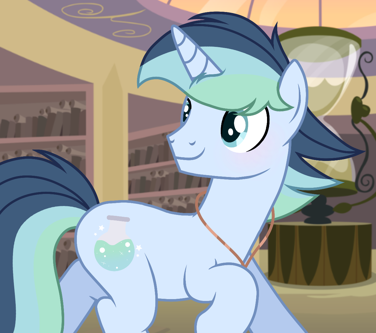 #3126372 - safe, artist:cstrawberrymilk, oc, oc only, oc:sludge mixer, pony, unicorn, g4, book ...