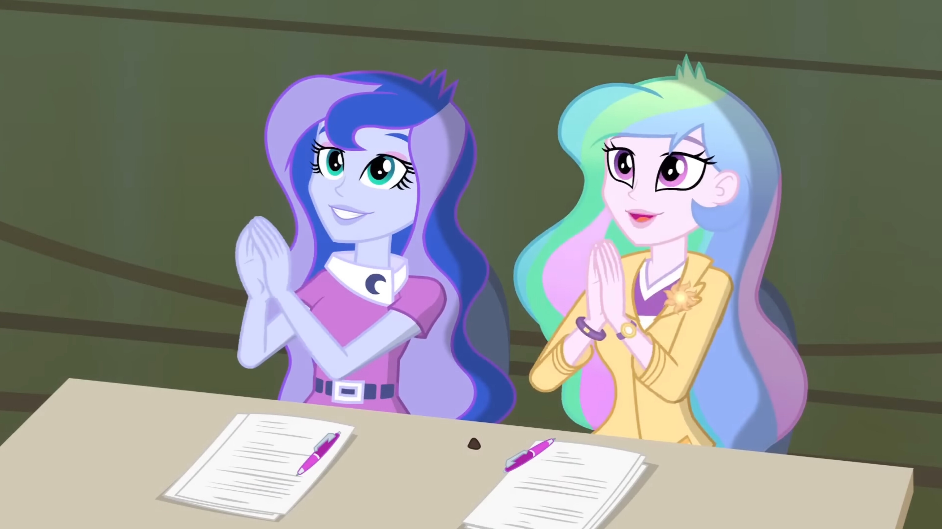 #3118120 - safe, screencap, princess celestia, princess luna, principal ...