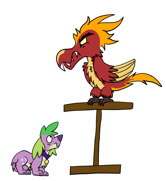 #3131942 - artist needed, safe, garble, spike, bird, dog, equestria ...