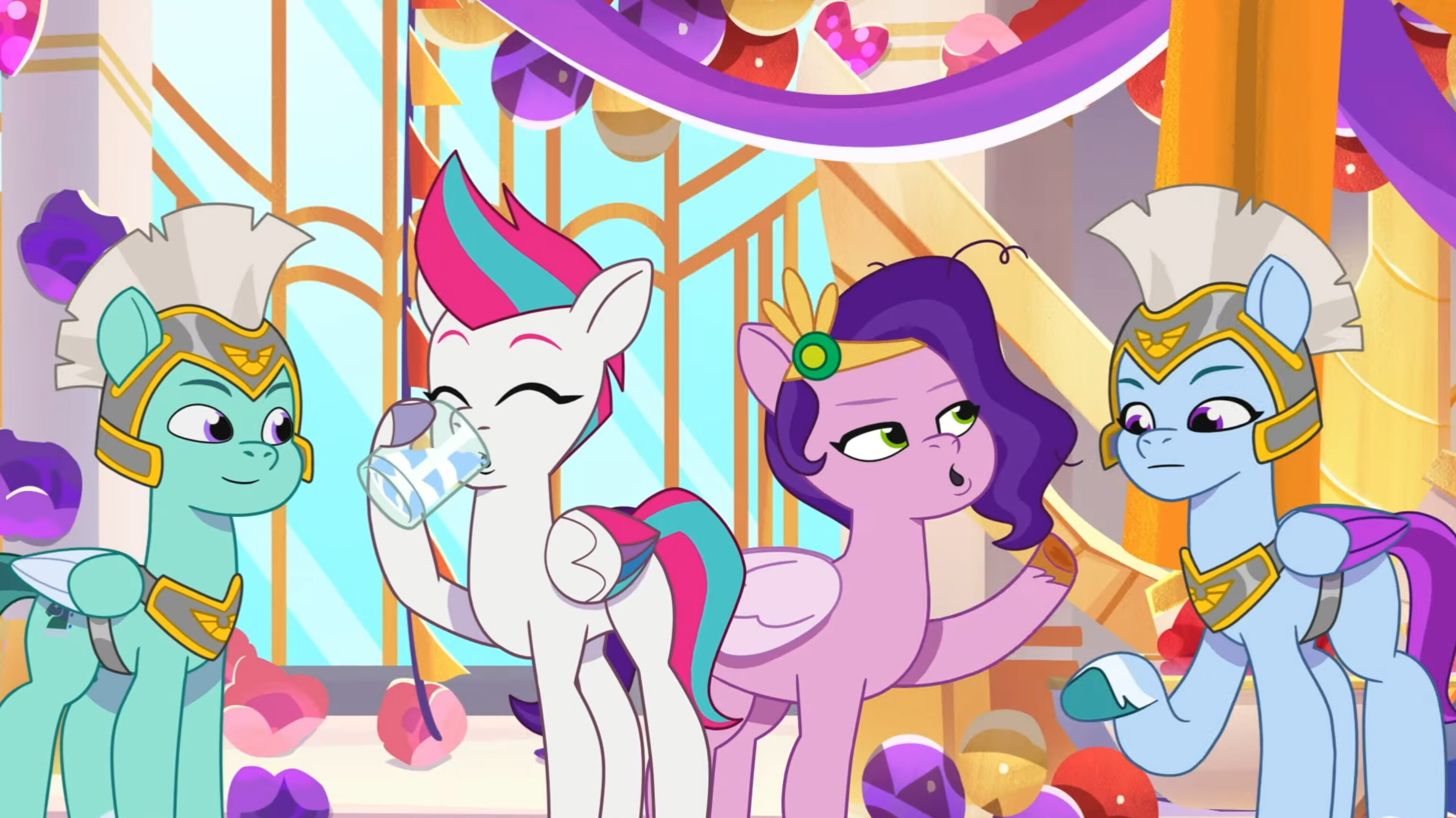 #3119315 - safe, screencap, pipp petals, thunder flap, zipp storm, zoom ...