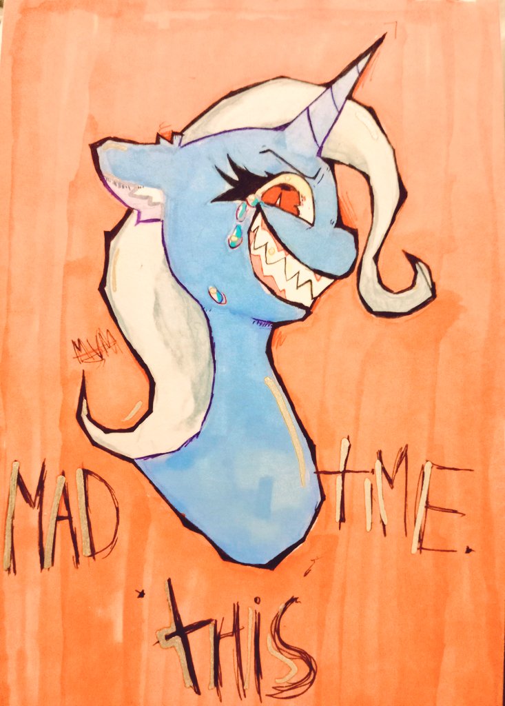 #3120234 - safe, artist:patatahvoladora, trixie, pony, unicorn, mad ...