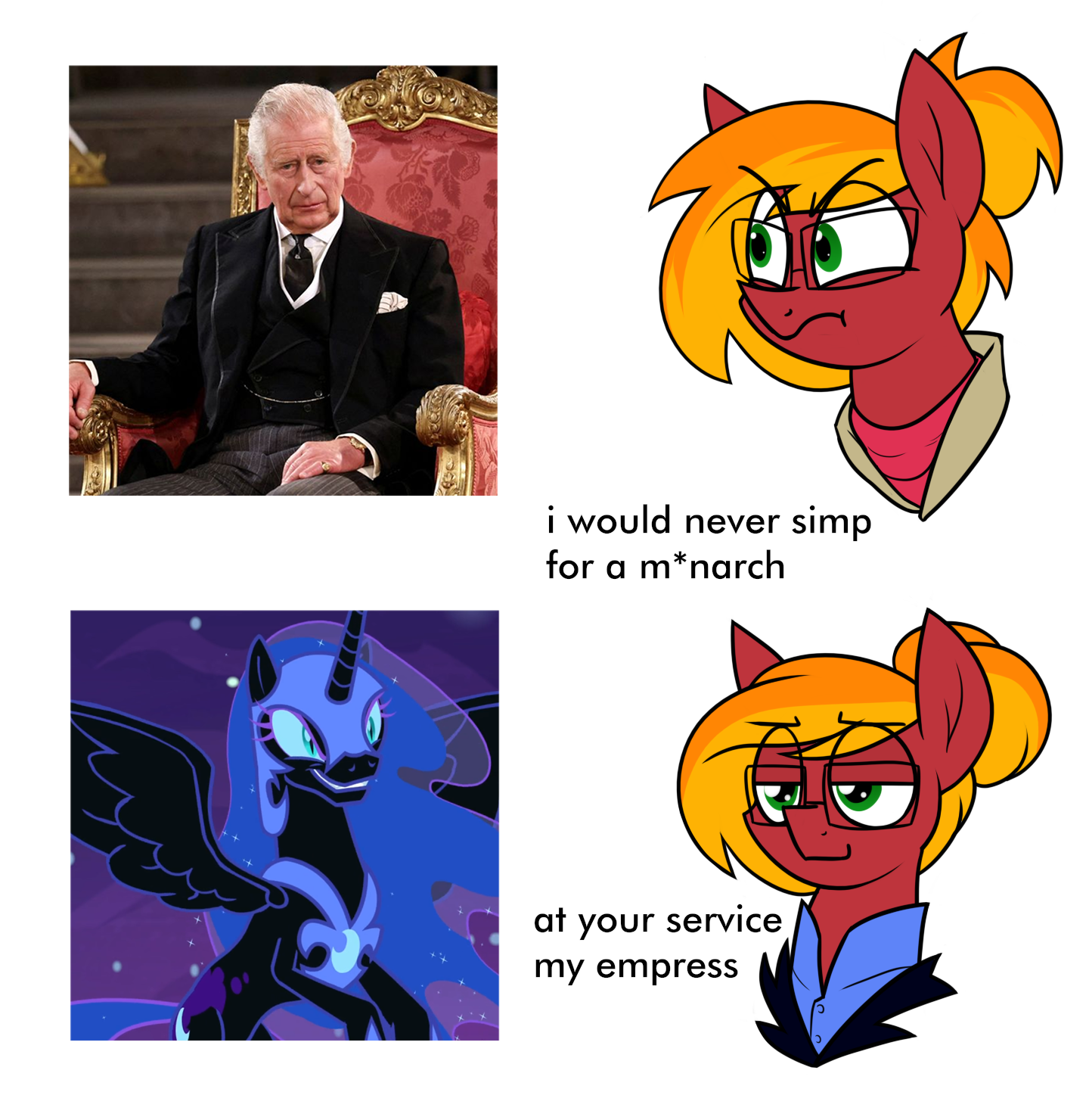 #3120573 - safe, artist:moonatik, nightmare moon, oc, oc:moonatik ...