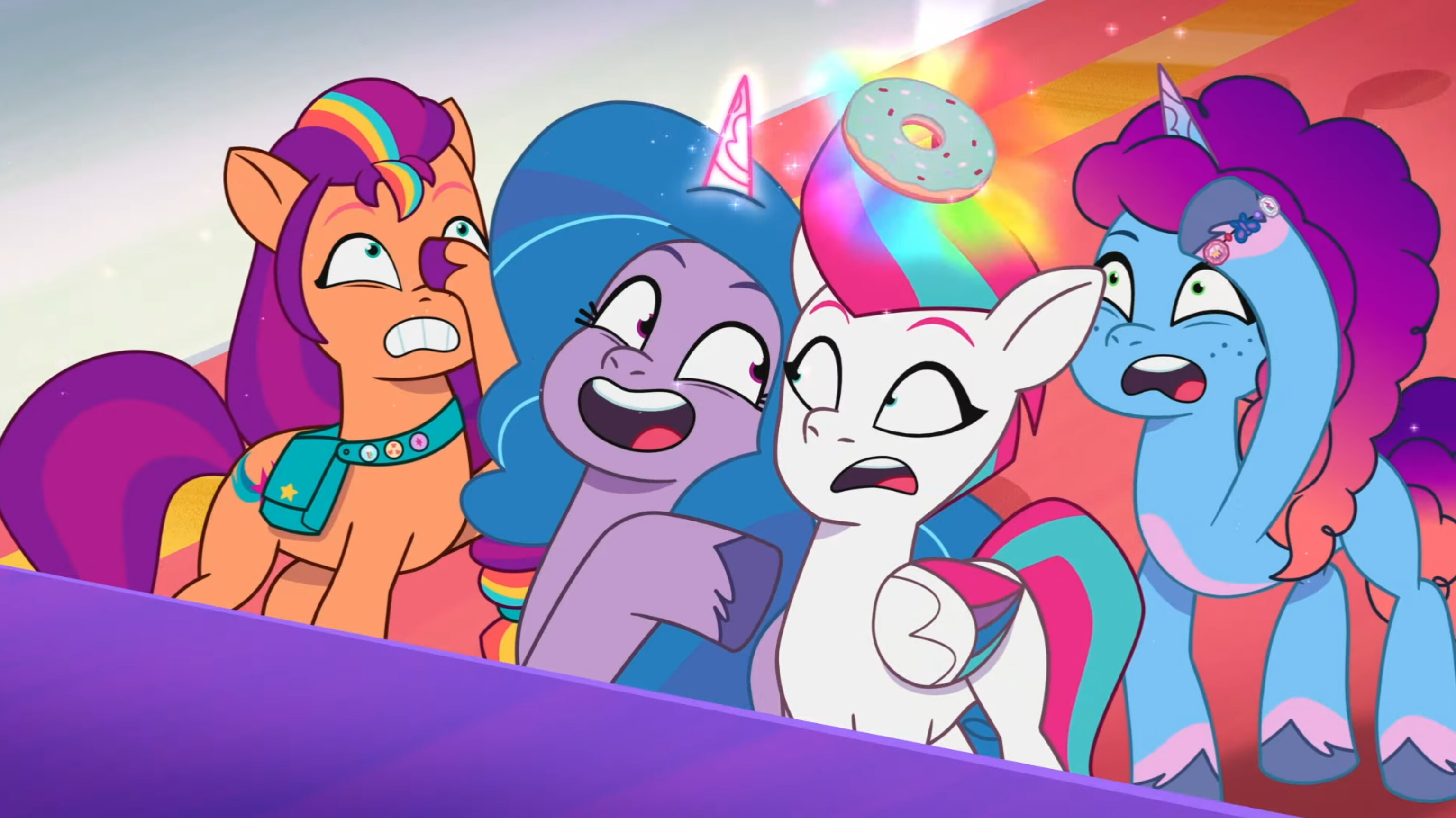 #3145602 - safe, screencap, izzy moonbow, misty brightdawn, sunny starscout, zipp storm, earth ...