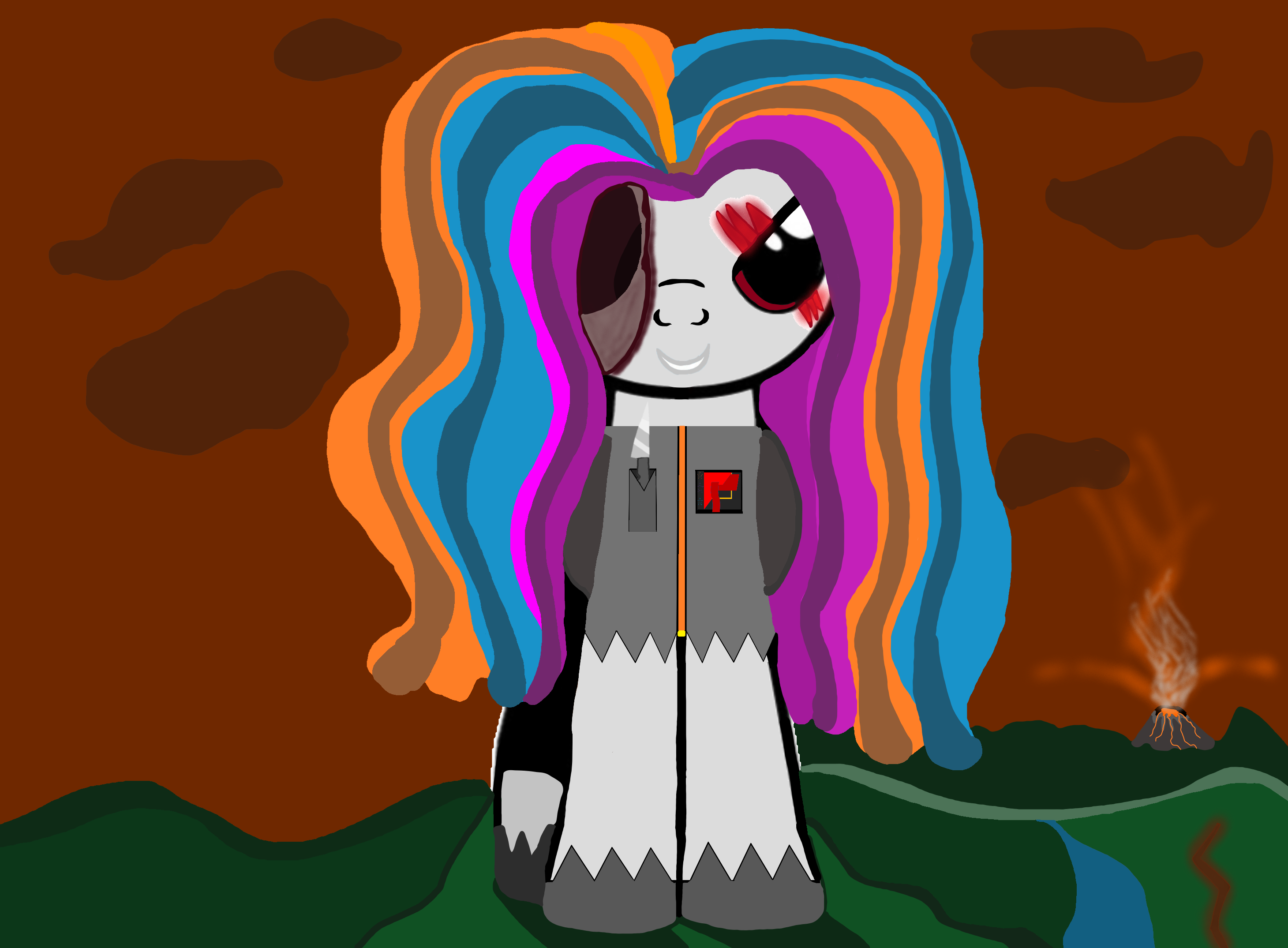 #3148520 - safe, oc, oc:crystarring, 2d art, 2d background, basic 2d ...