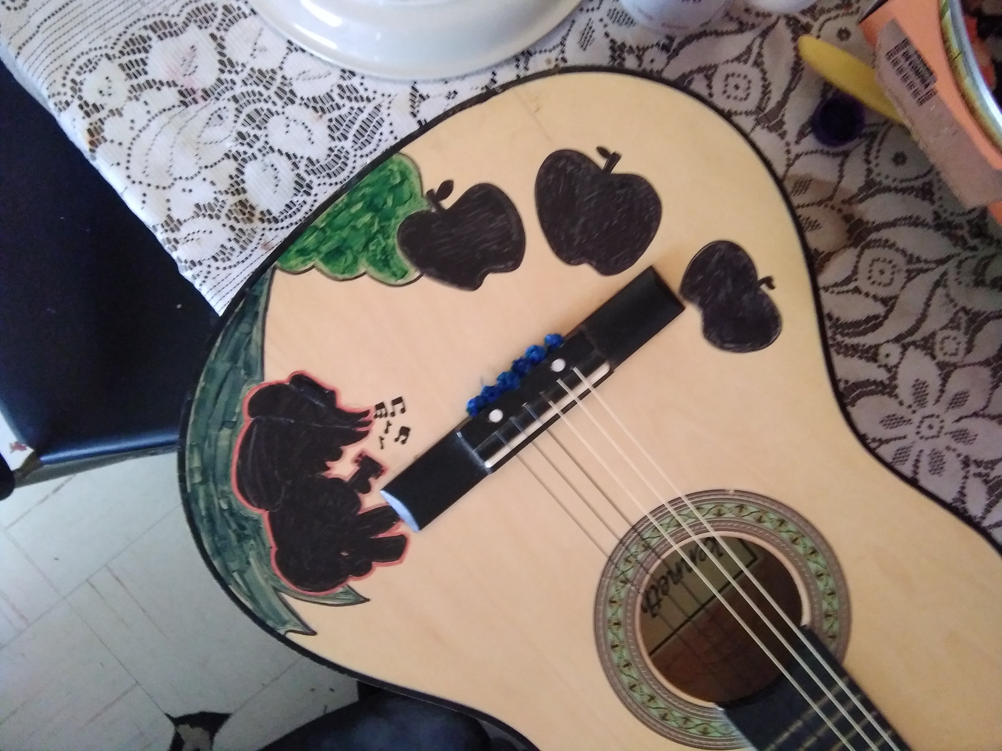 #3150811 - safe, applejack, g4, guitar, high res, musical instrument ...