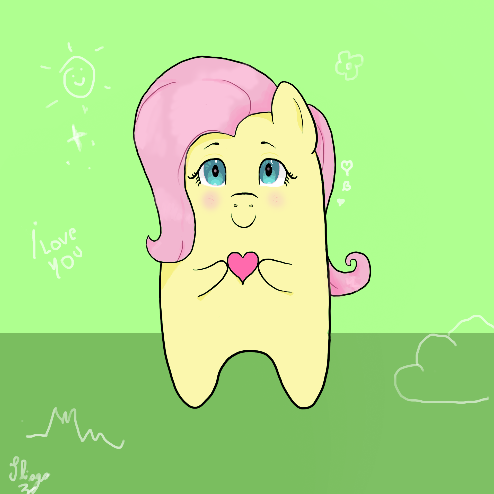 #3163664 - safe, artist:bigmike, fluttershy, g4, abstract background ...