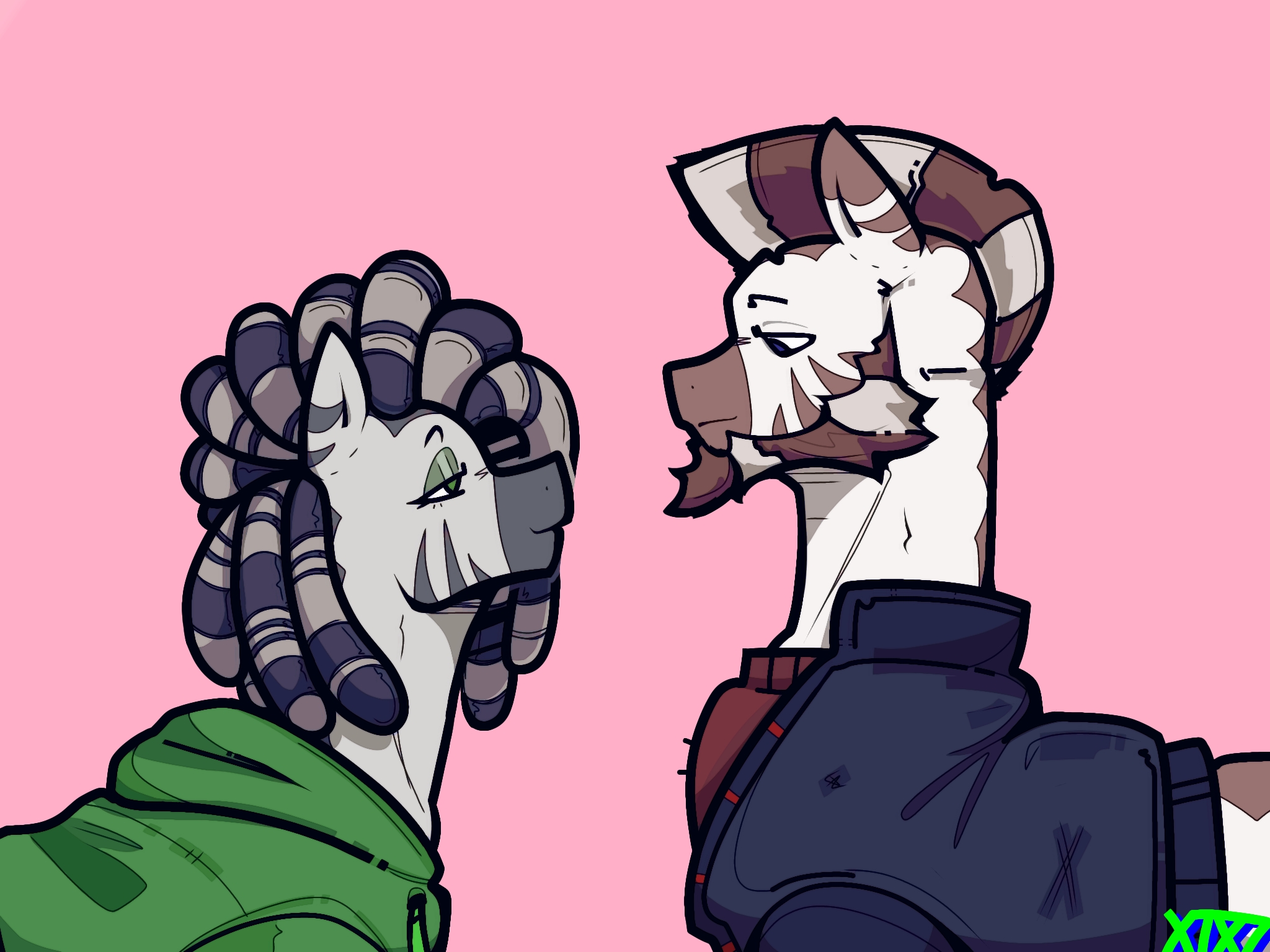 #3170751 - safe, artist:xtsij, oc, oc only, zebra, beard, blue eyes ...