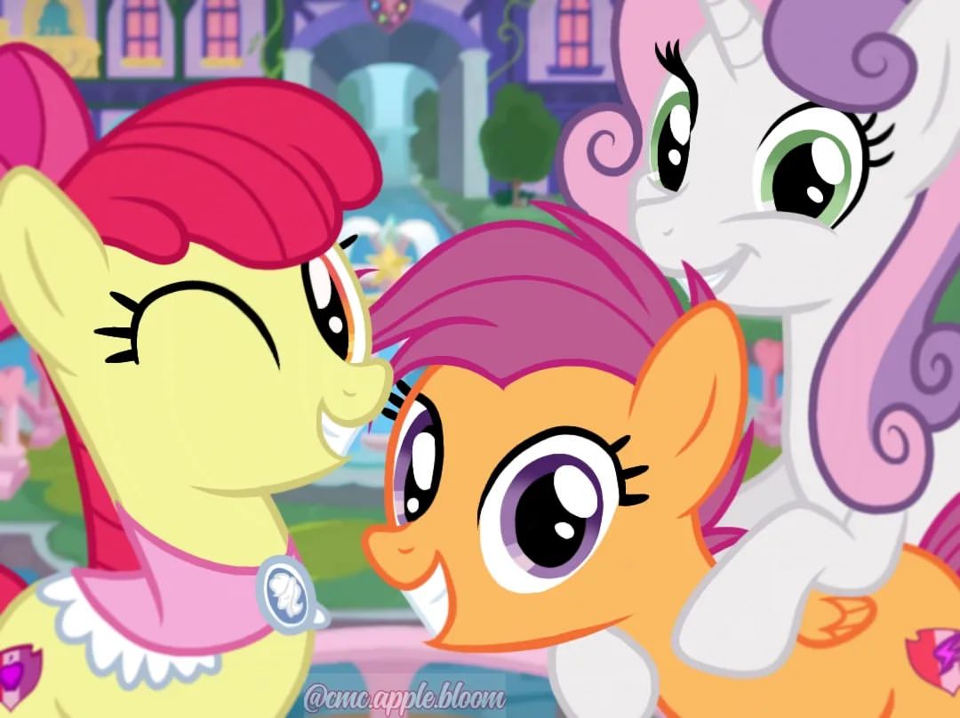 #3157166 - safe, artist:cmc.apple.bloom, apple bloom, scootaloo, sweetie belle, earth pony ...