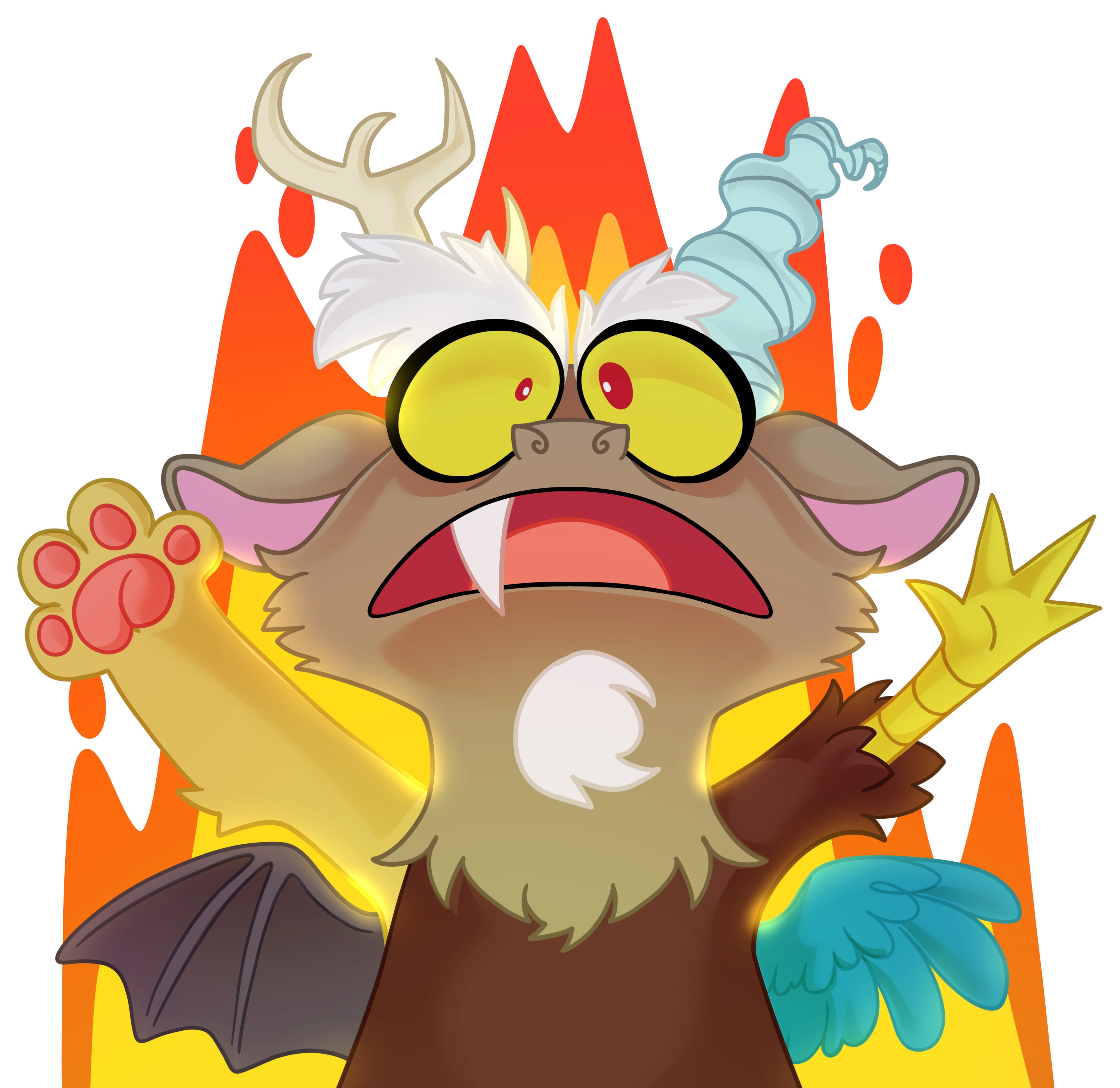 #3158603 - safe, artist:cutepencilcase, discord, draconequus, elmo ...