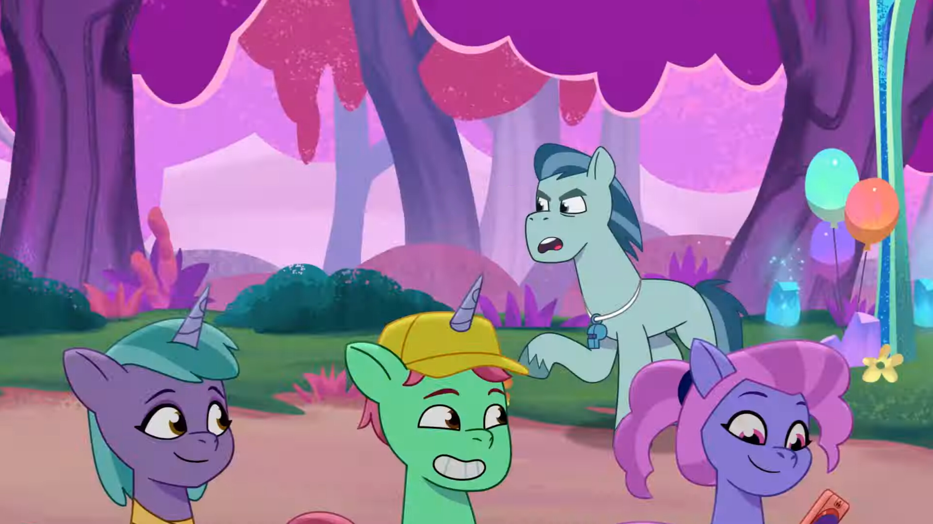 #3158824 - safe, screencap, nightracer, rufus, shiny sparks, earth pony ...