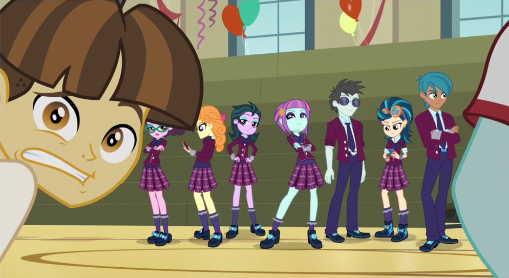 #3159325 - safe, screencap, carlos thunderbolt, indigo zap, neon lights ...