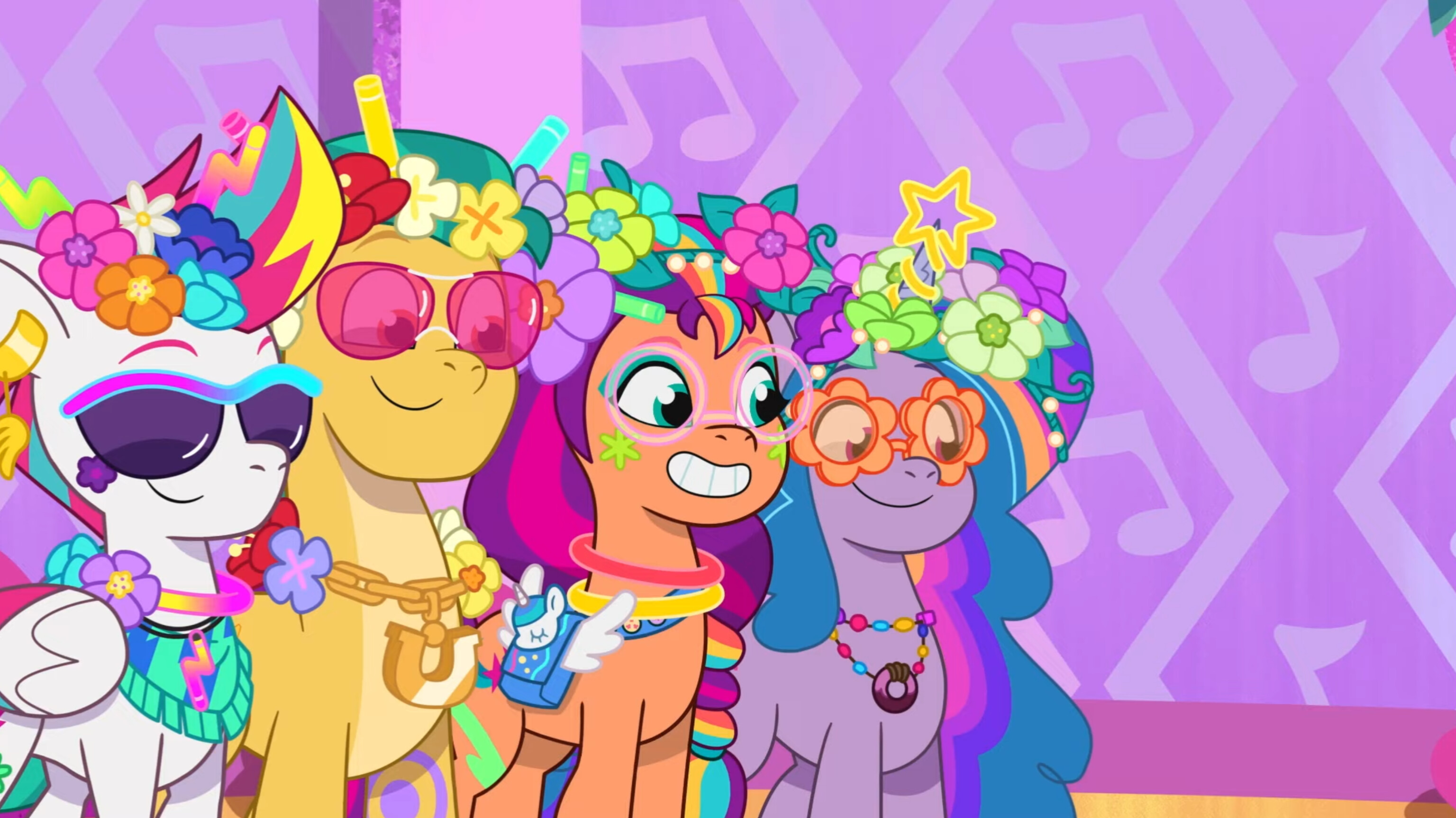 #3160038 - safe, screencap, hitch trailblazer, izzy moonbow, sunny ...