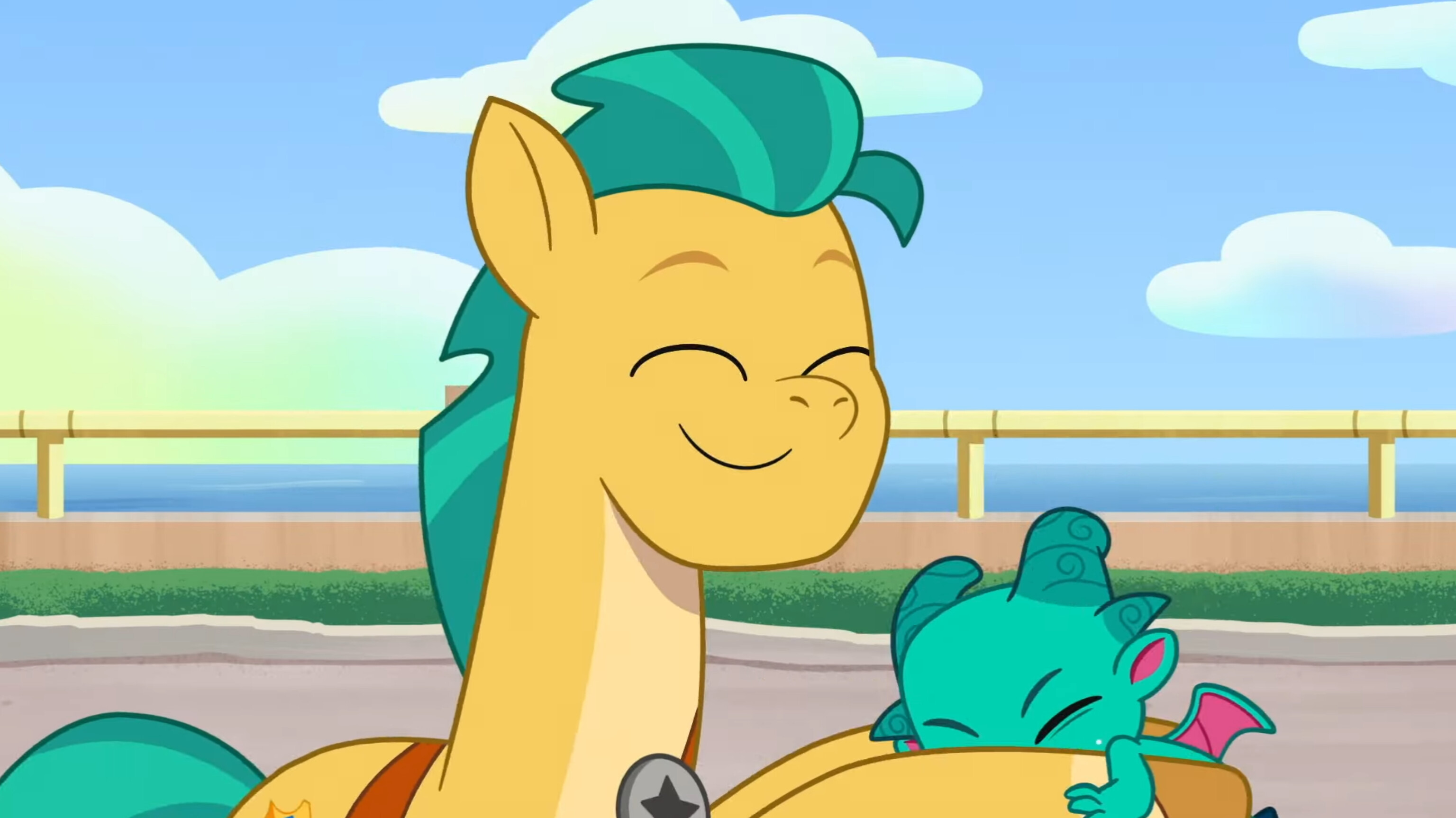 #3179953 - safe, screencap, hitch trailblazer, sparky sparkeroni ...