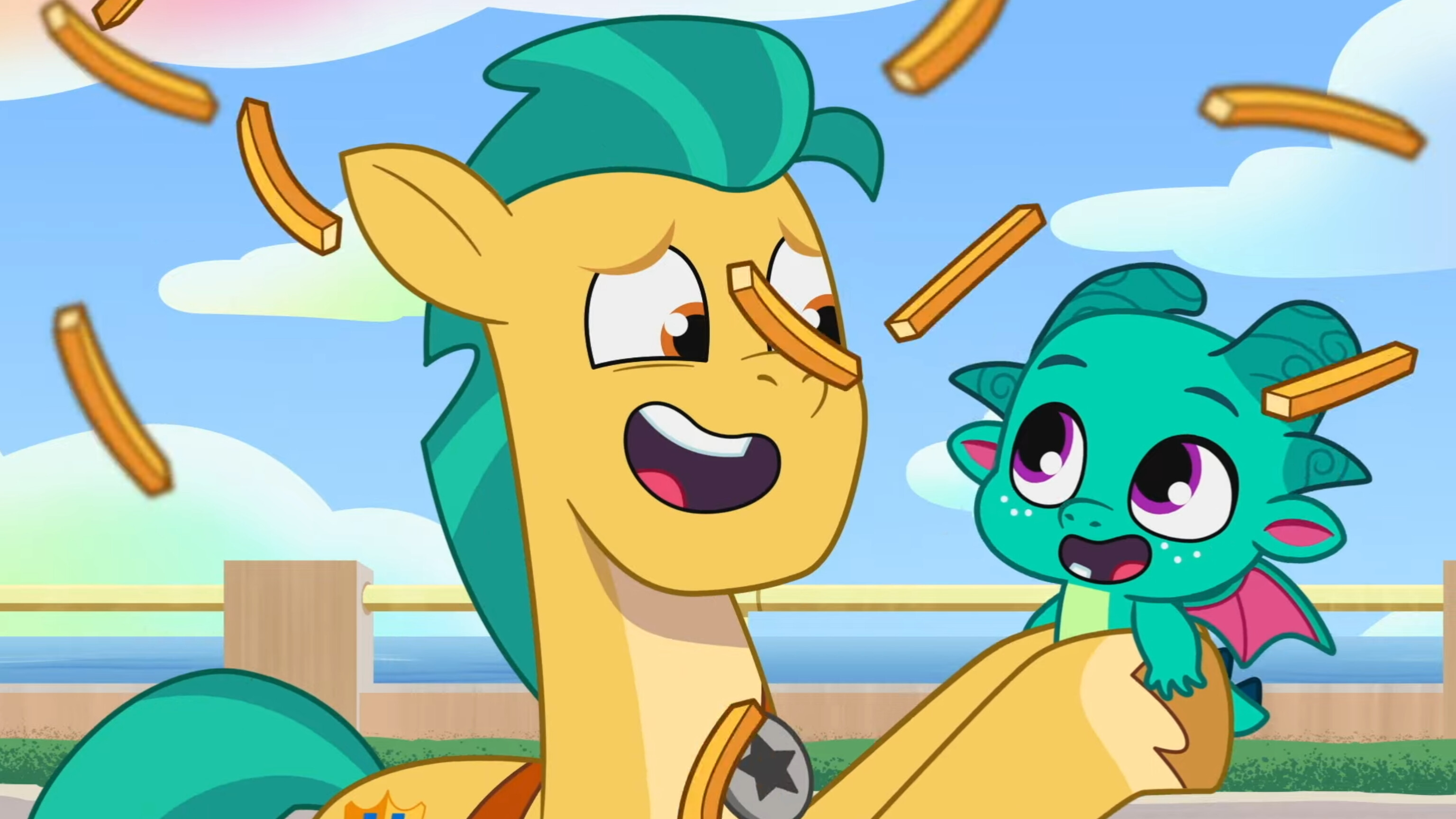 #3179966 - safe, screencap, hitch trailblazer, sparky sparkeroni ...